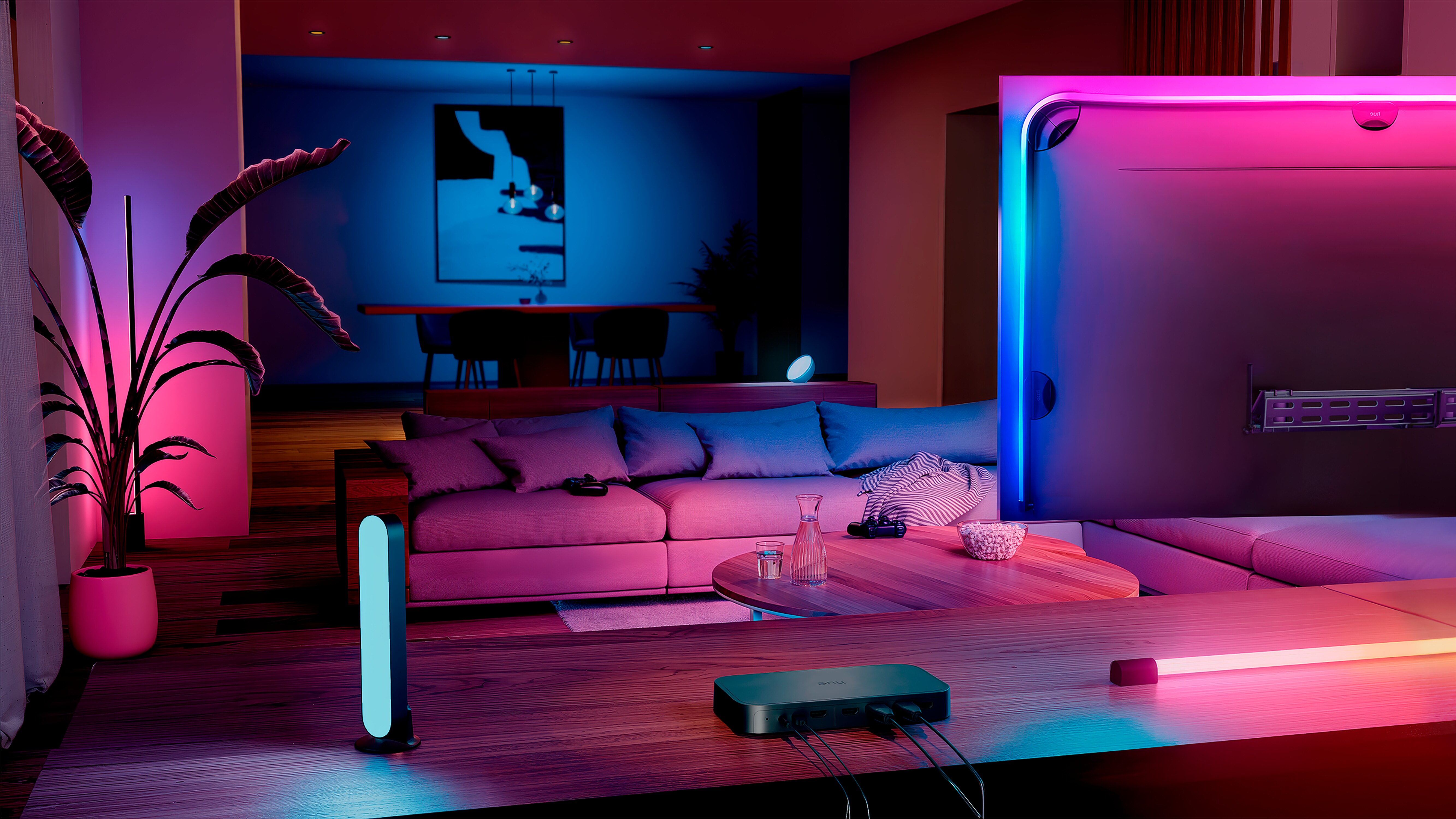 [เซ็ทสุดคุ้ม]Philips Hue HDMI Sync Box + Play Gradient Light Strip TV ...