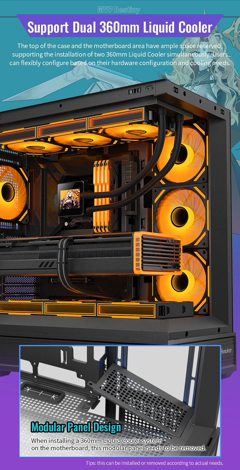 Huntkey MVP Destiny เคสคอม ATX ใส่พัดลม 10 ตัว รองรับ Type-C | แข็งแรง ...