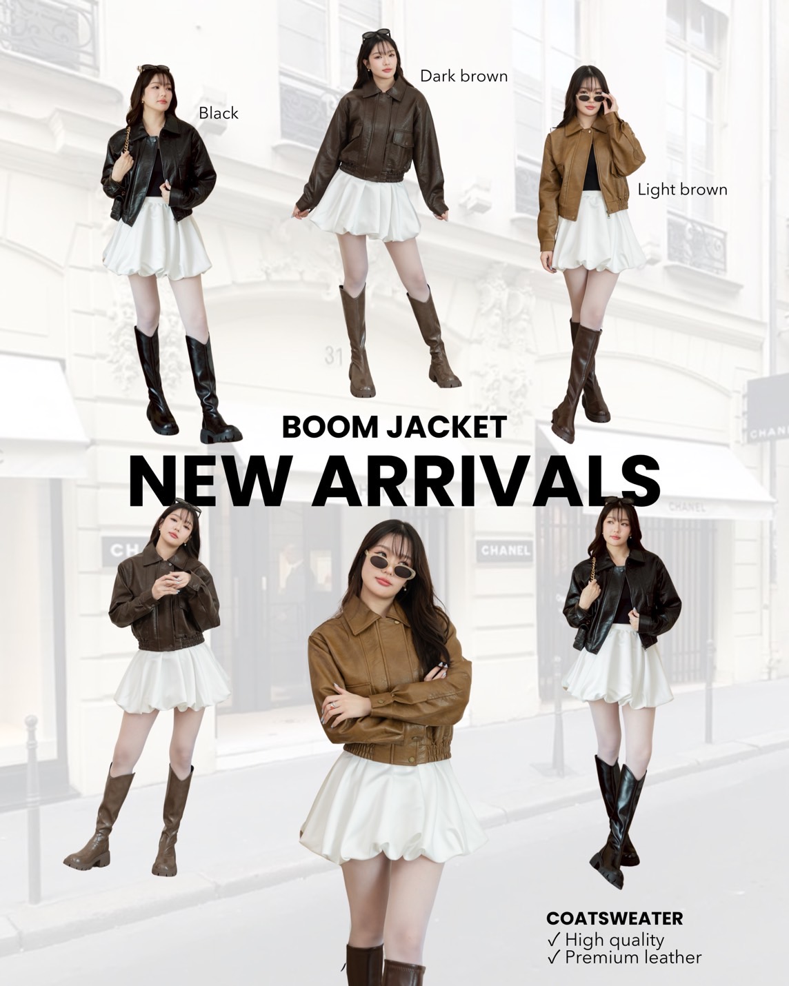 Boom leather jacket แจกเกตหนังคุณภาพดีมาก ทรงสั้น ผ้าดี แพทเทินสวย ...