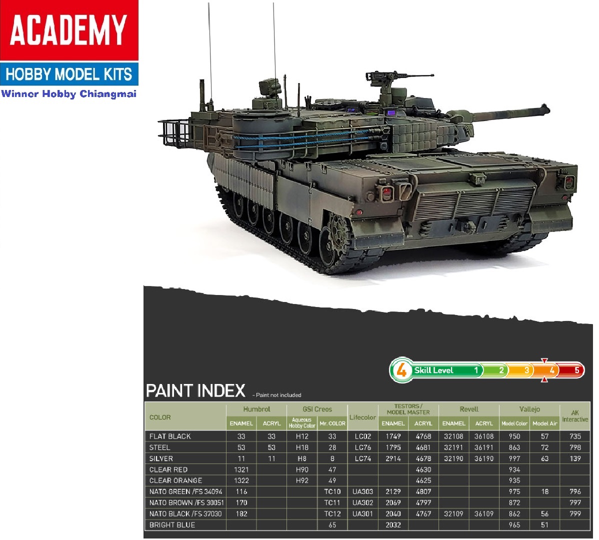 โมเดลรถถัง Academy 13560 Polish Land Forces K2GF Tank 1/35 | Shopee ...