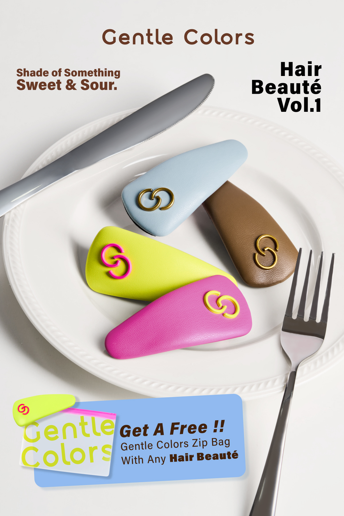 Gentle Colors Hair Clip Shade of Something Sweet & Sour กิ๊บติดผมสุดคิว ...