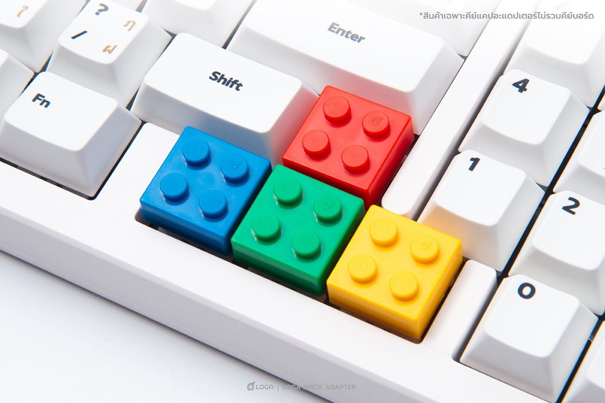 LOGA BRICK ADAPTER KEYCAP : Size 1U MX Stem (5ชิ้น/กล่อง) | Shopee Thailand