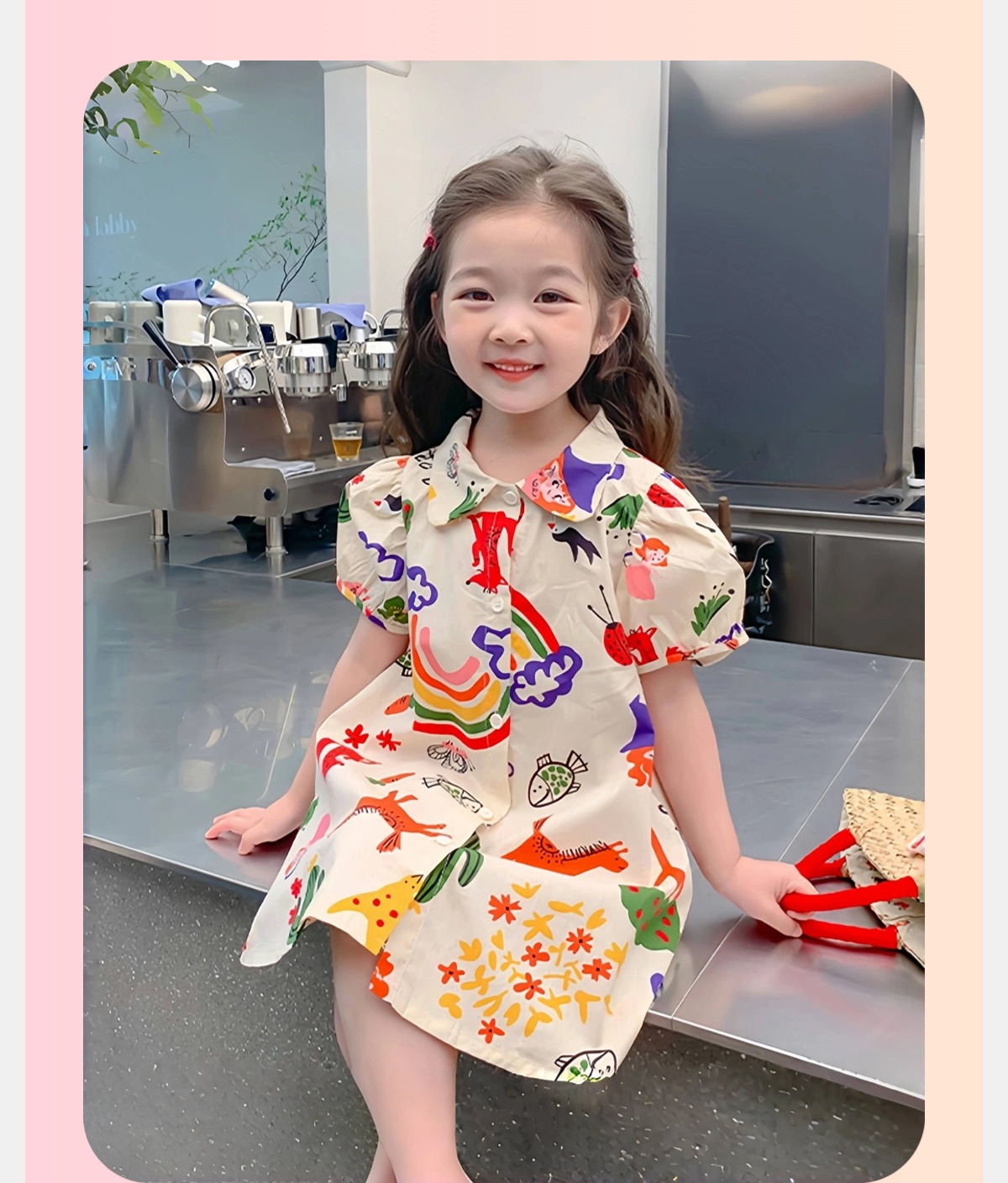 PRINCESS KESLI ชุดเดรส ลายกราฟฟิตี สำหรับเด็กผู้หญิง 1-9 ปี | Shopee ...