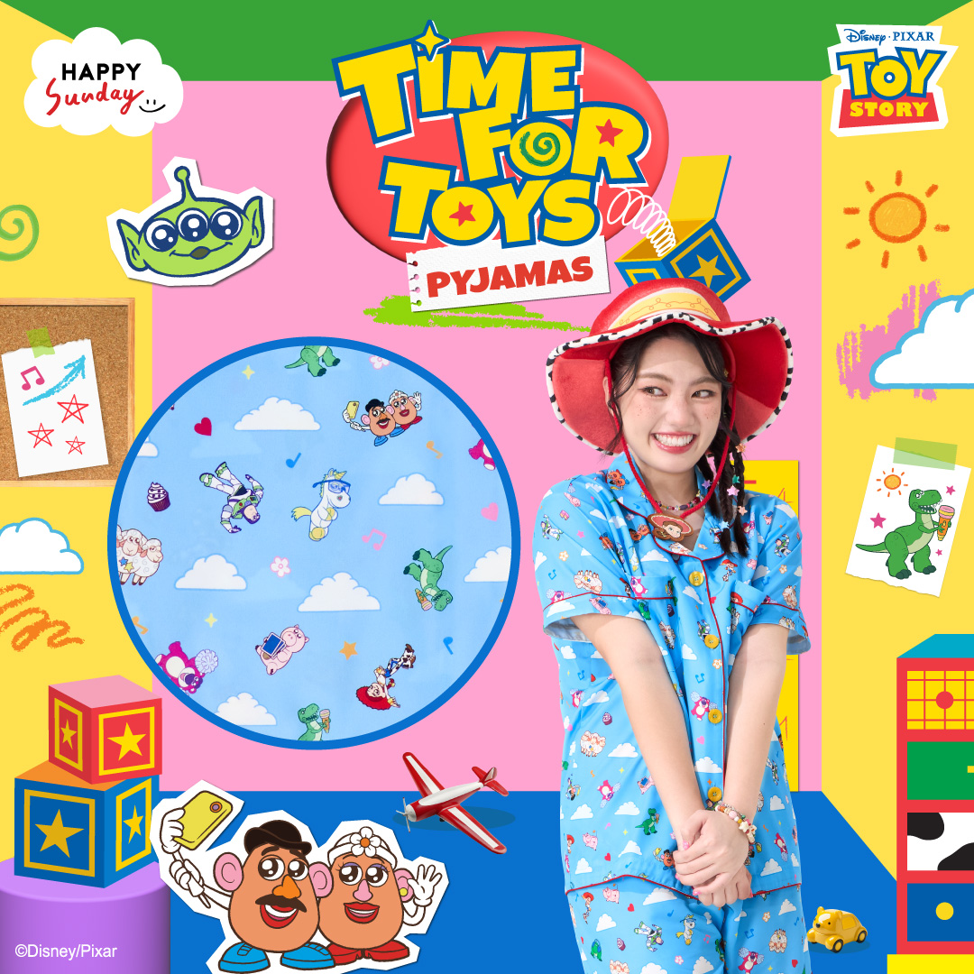 [FREE SIZE] TIME FOR TOYS PYJAMAS | ชุดนอนลายทอยสตอรี่สีฟ้า สำหรับ ...