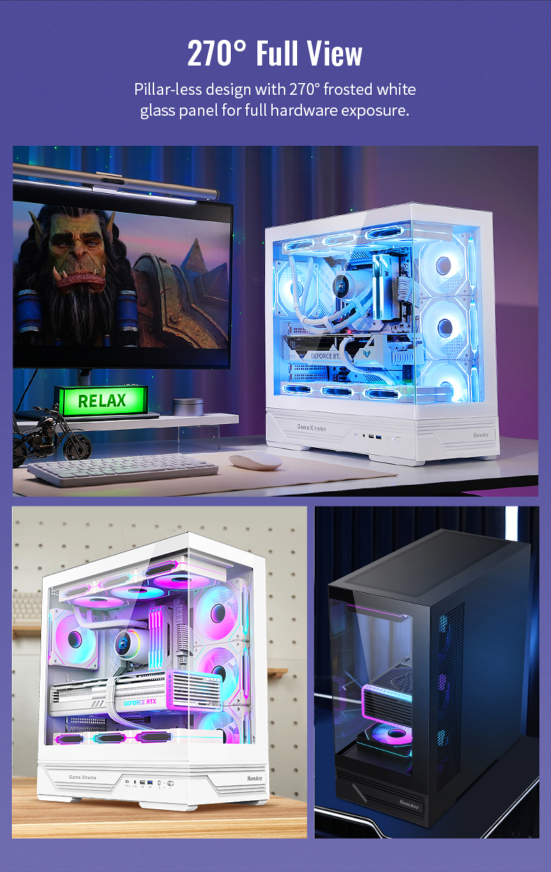 Huntkey GX760A Fortune เคส ATX รองรับ 10 พัดลม USB3.0 เคสสวยทน 0.6mm ...