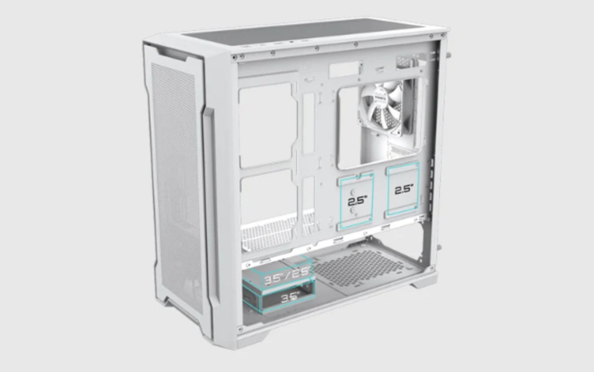 CASE (เคส) GIGABYTE C102 GLASS ICE (WHITE) (MICRO-ATX) (GB-C102GI ...