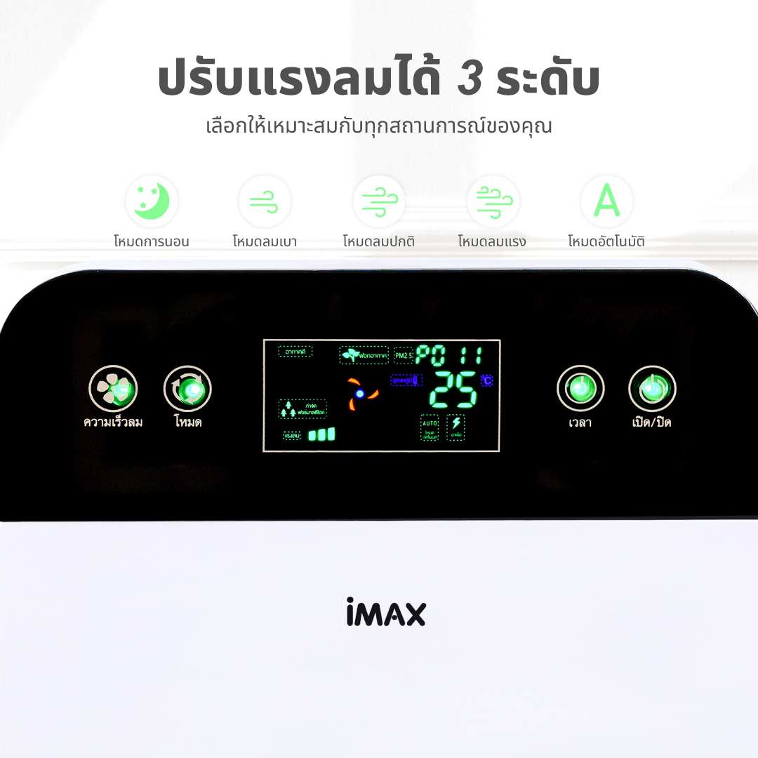 KASHIWA รุ่น IM-001 เครื่องฟอกอากาศ ขนาด 30 ตร.ม. Air Purifier ฟอกอากาศ ...