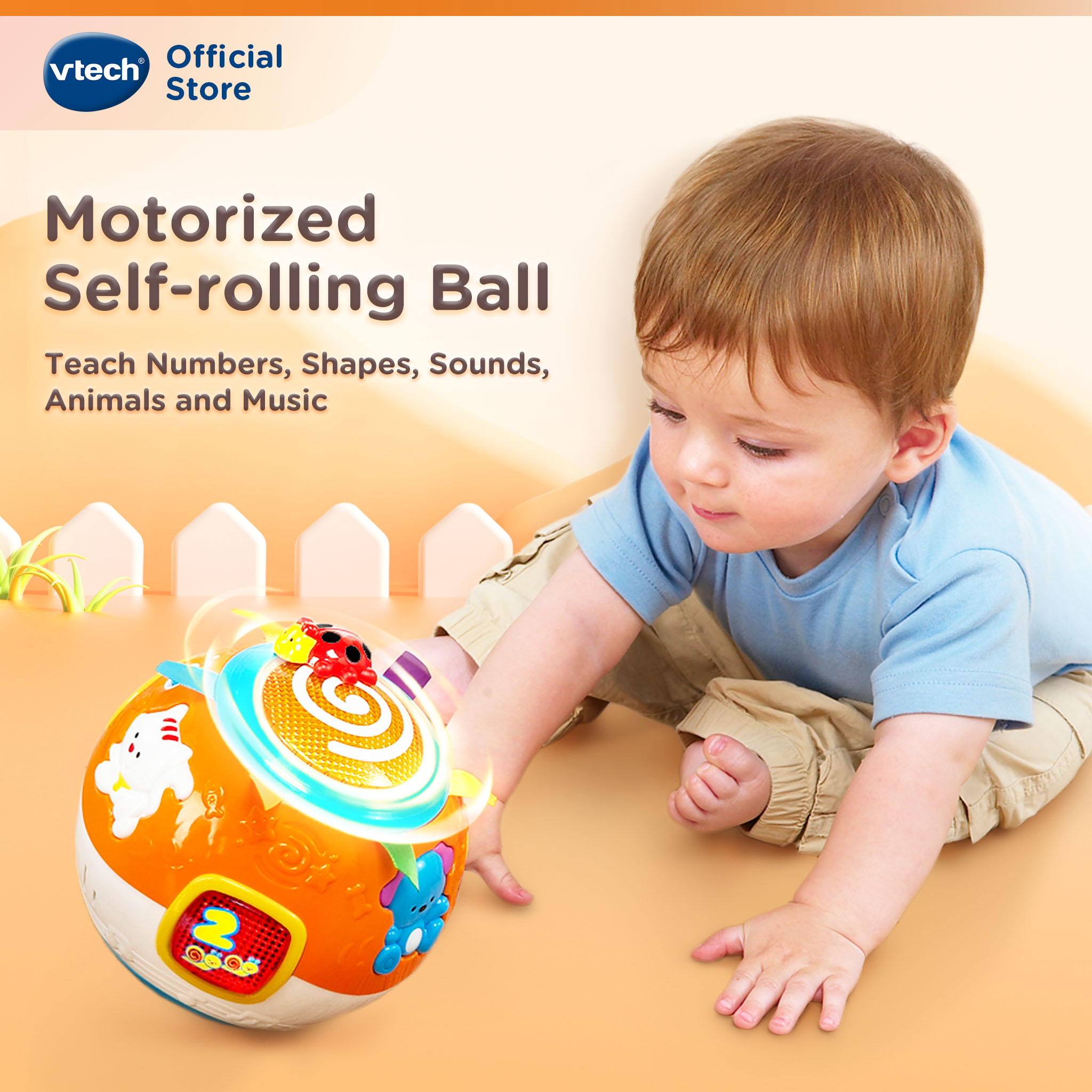 VTech Move & Crawl Ball วีเทค ของเล่นลูกบอลหัดคลาน ของเล่นเด็ก 6/ 9 /12 ...