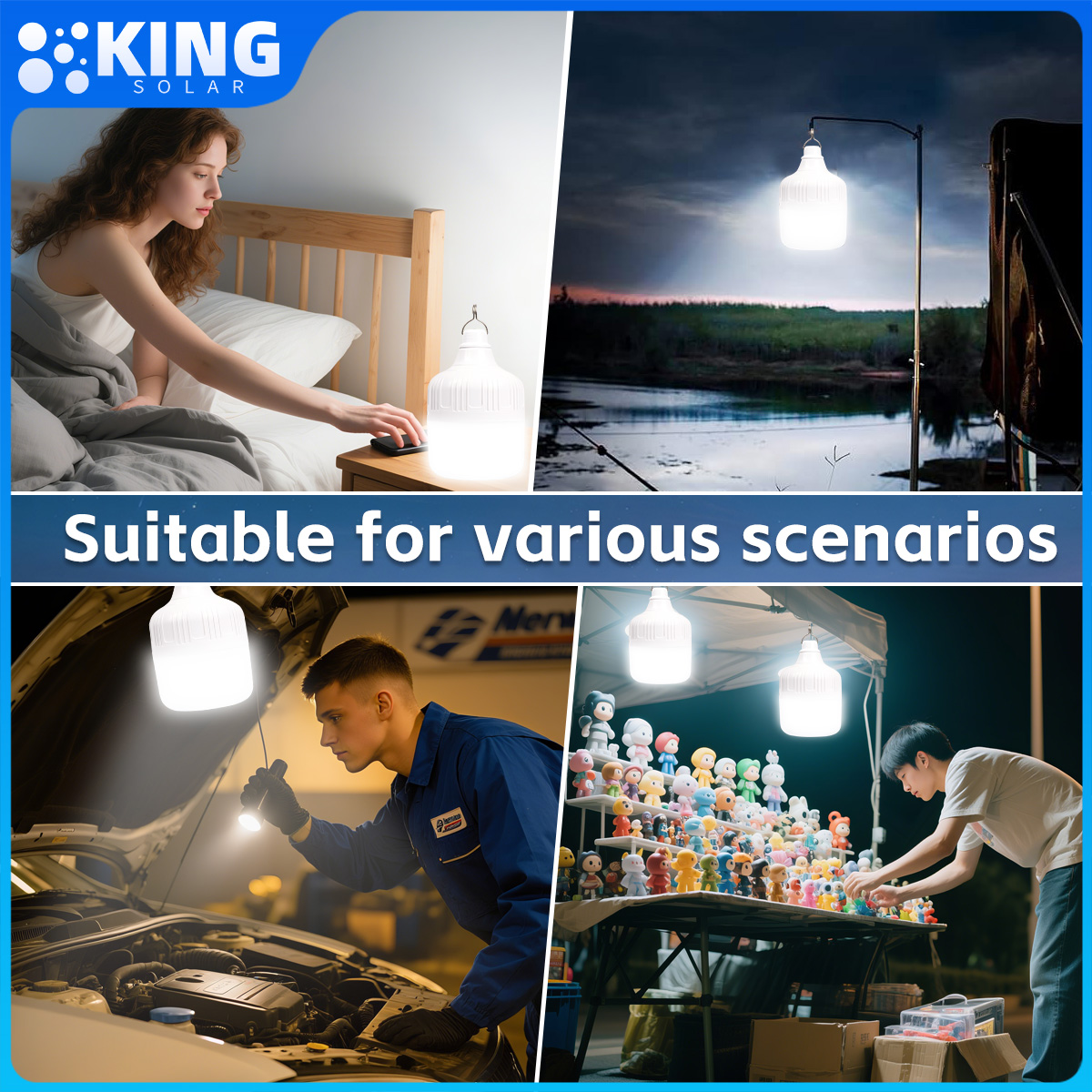 KING ไฟโซล่าเซลล์ หลอดไฟโซลาเซล์ 500W 2000W 80000W Solar Light Bulb ...