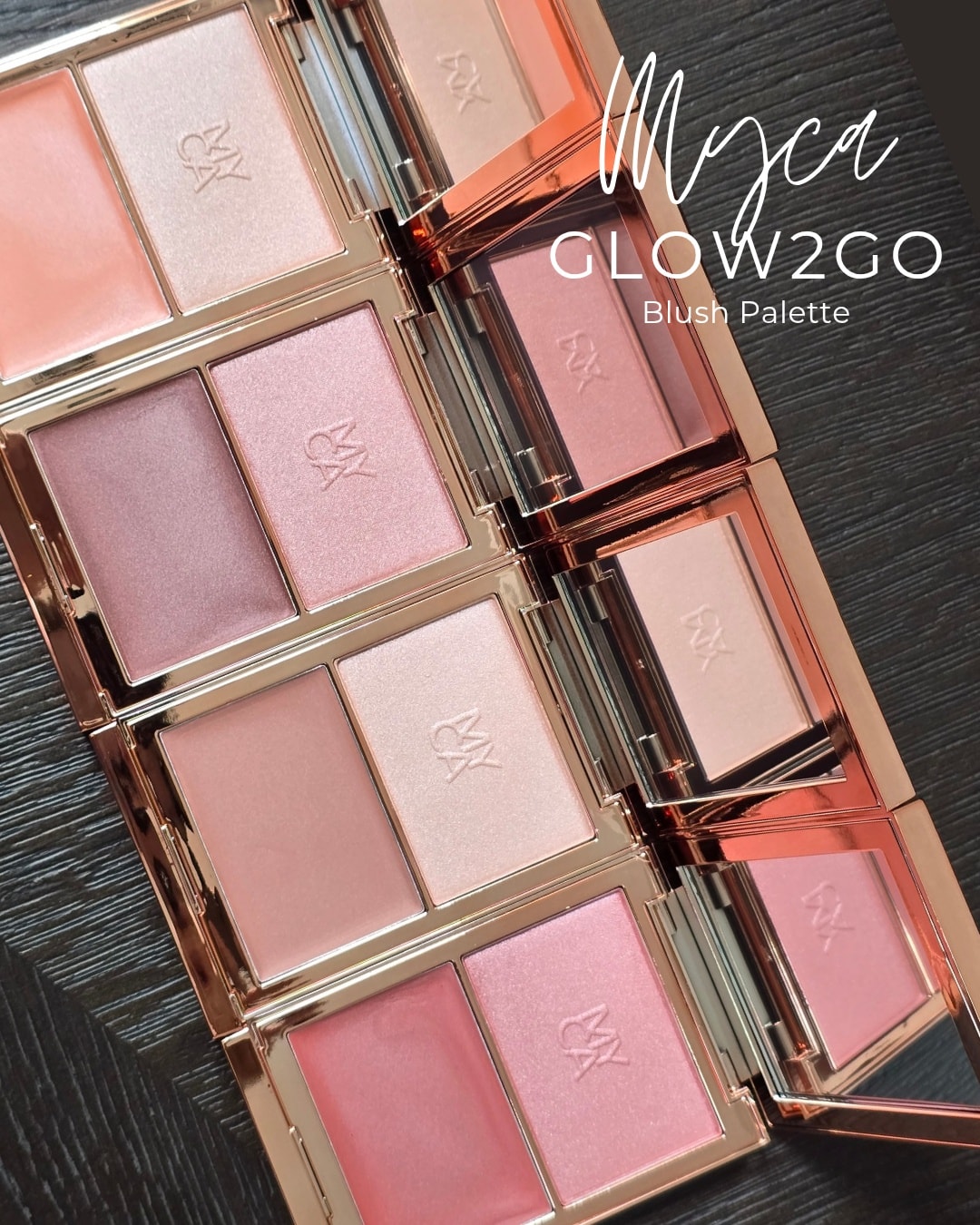 MYCA GLOW 2 GO BLUSH PALETTE บลัชออน 2 ช่อง เนื้อแป้งชิมเมอร์ + เนื้อ ...