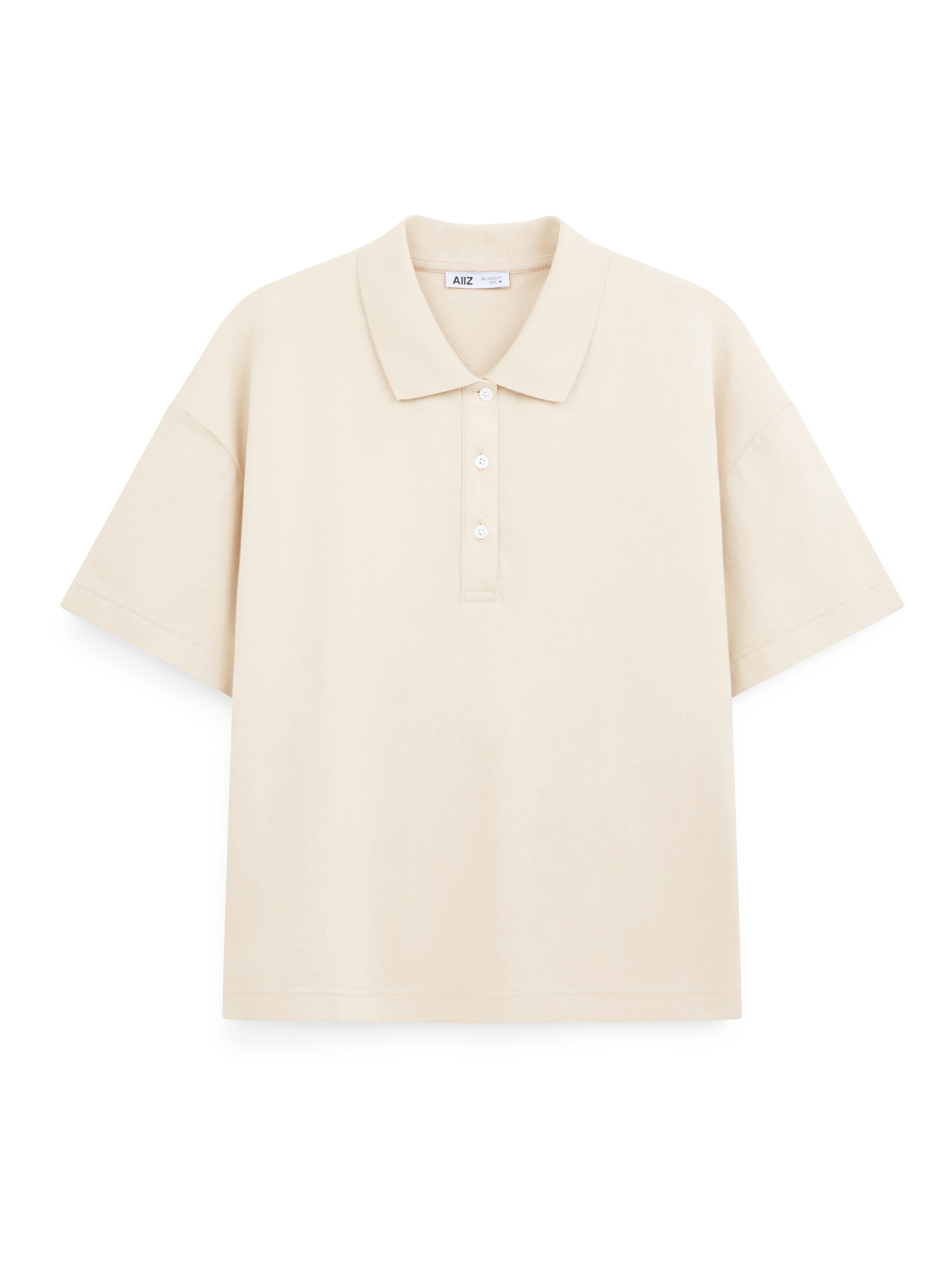 AIIZ (เอ ทู แซด) - AIIZ เสื้อโปโลผู้หญิงทรงหลวมสีพื้น AIIZ Women's Relaxed Fit Polo Shirt ...