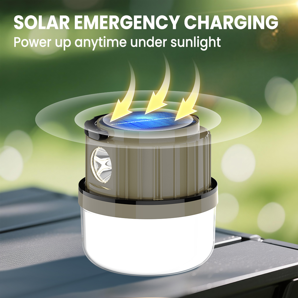 Orashare OL15 ไฟตั้งแคมป์พลังงานแสงอาทิตย์ 2400mAh LED แบบชาร์จไฟได้ ...
