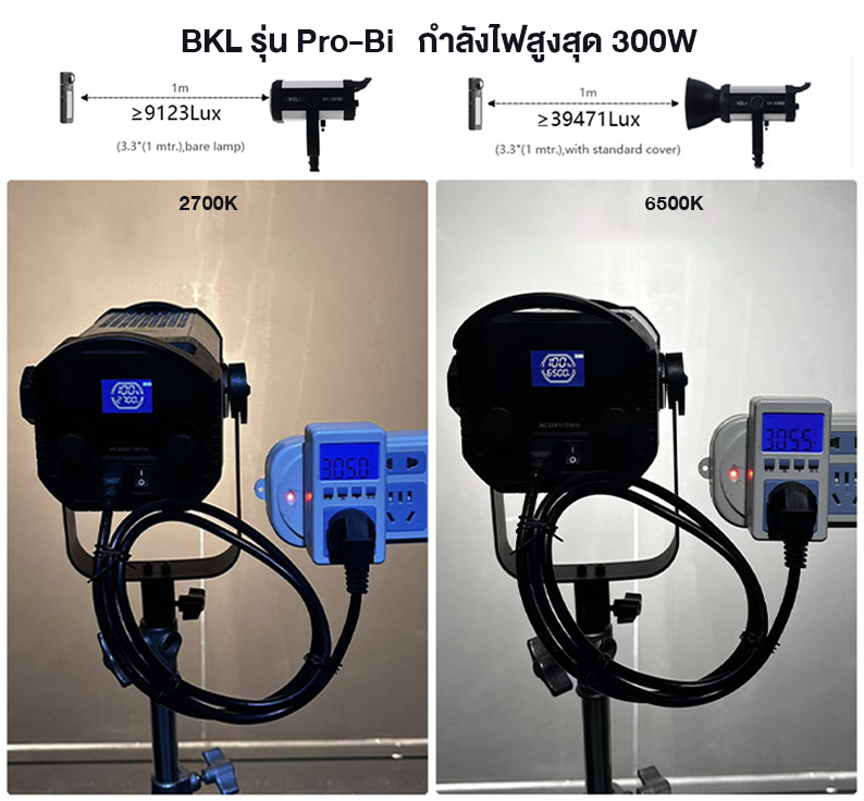 [ประกันศูนย์ไทย1ปี] BKL Pro 300w Bi ไฟสตูดิโอ ไฟต่อเนื่อง Studio LED ...