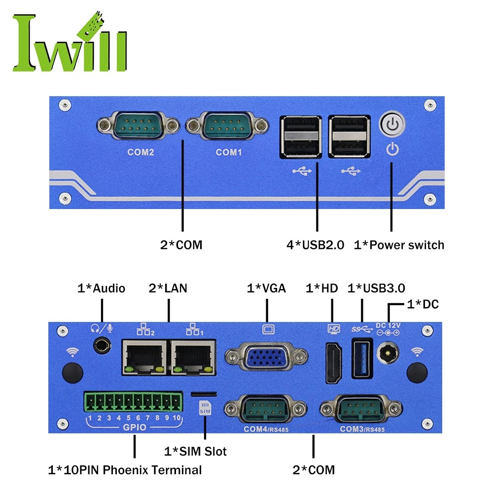 Industrial Mini Pc 2 Lan GPIO Port X86 Mini Pc Manufactures Computer ...
