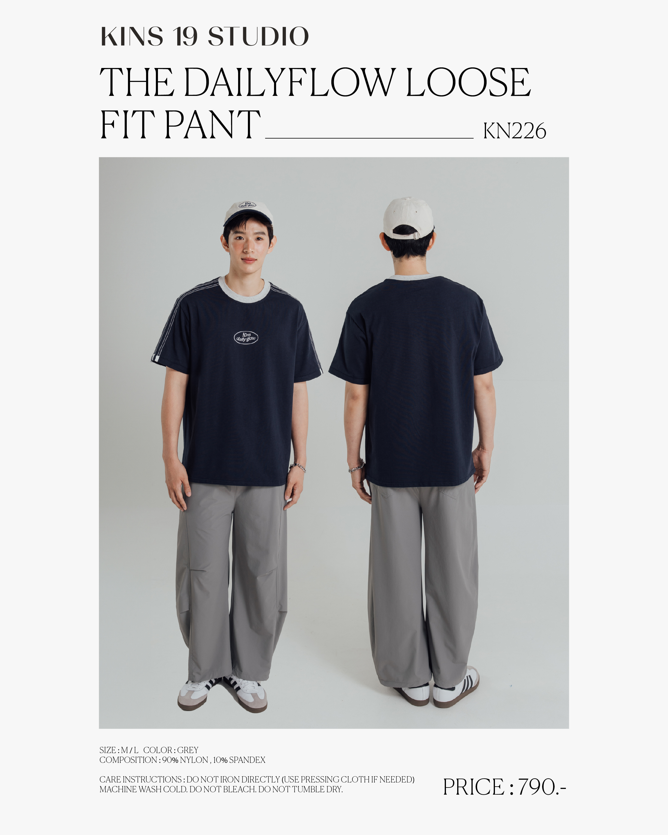 KINS 19 STUDIO | DAILYFLOW LOOSE FIT PANTS กางเกงขายาวคินส์ [KN226 ...