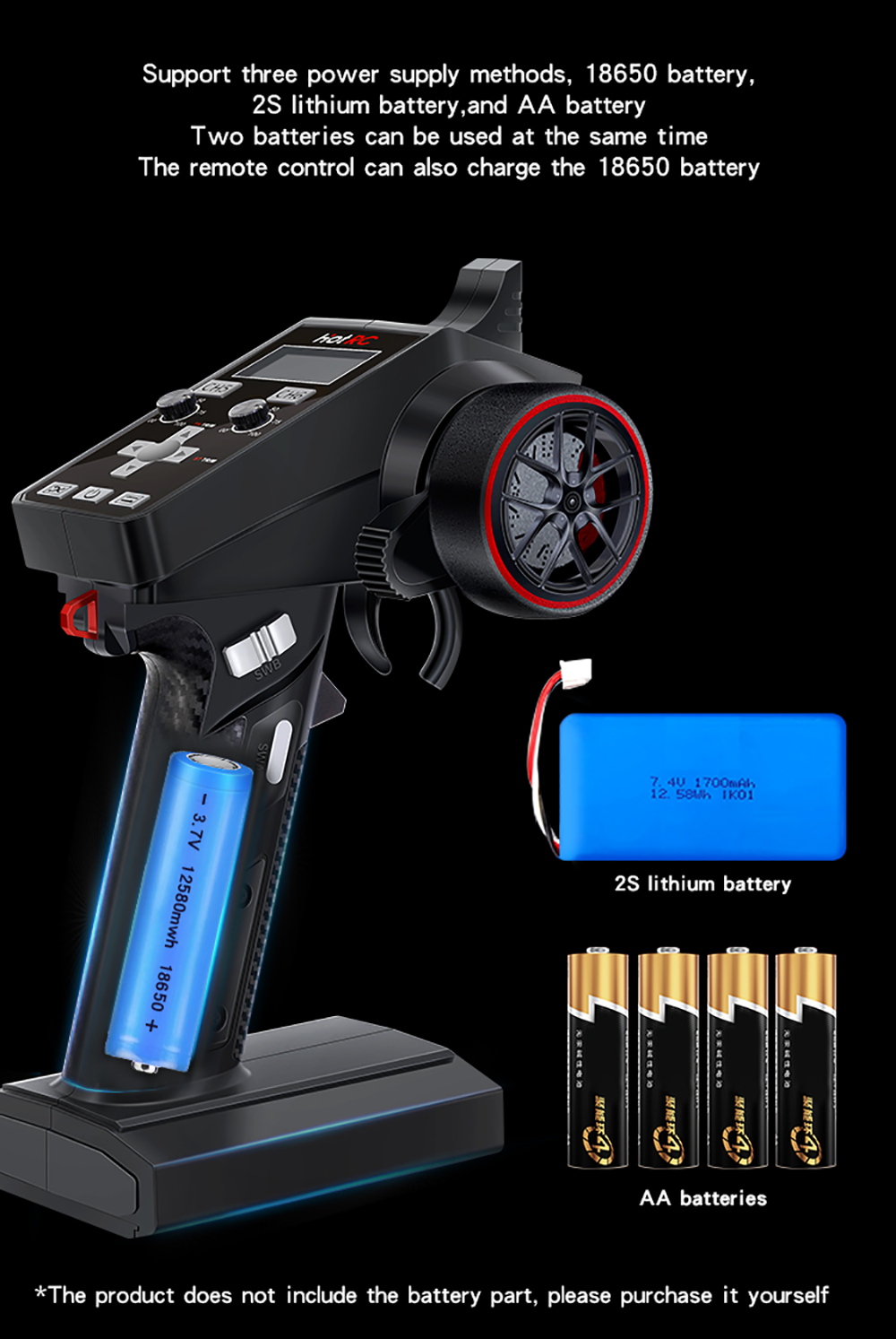 HotRC Transmitter CT-6A CT-8A CT-10A DS600 2.4GHz Radio System Remote ...