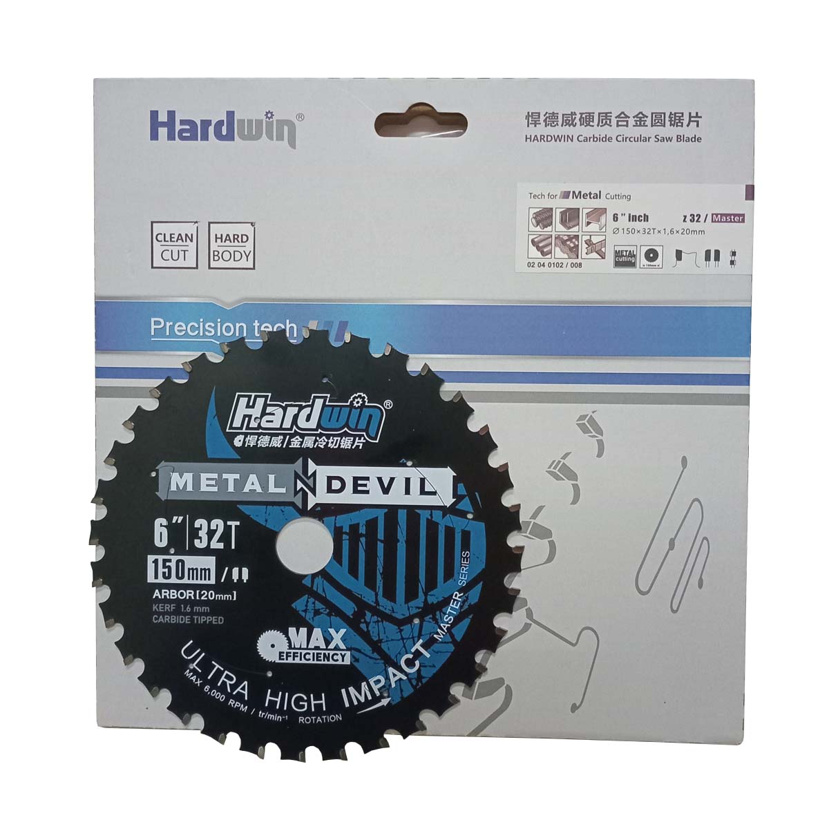 ใบเลื่อยวงเดือนตัดเหล็ก Hardwin รุ่น Metal Devil ใบเลื่อยตัดเหล็ก Cricular Saw Blade for Metal ...