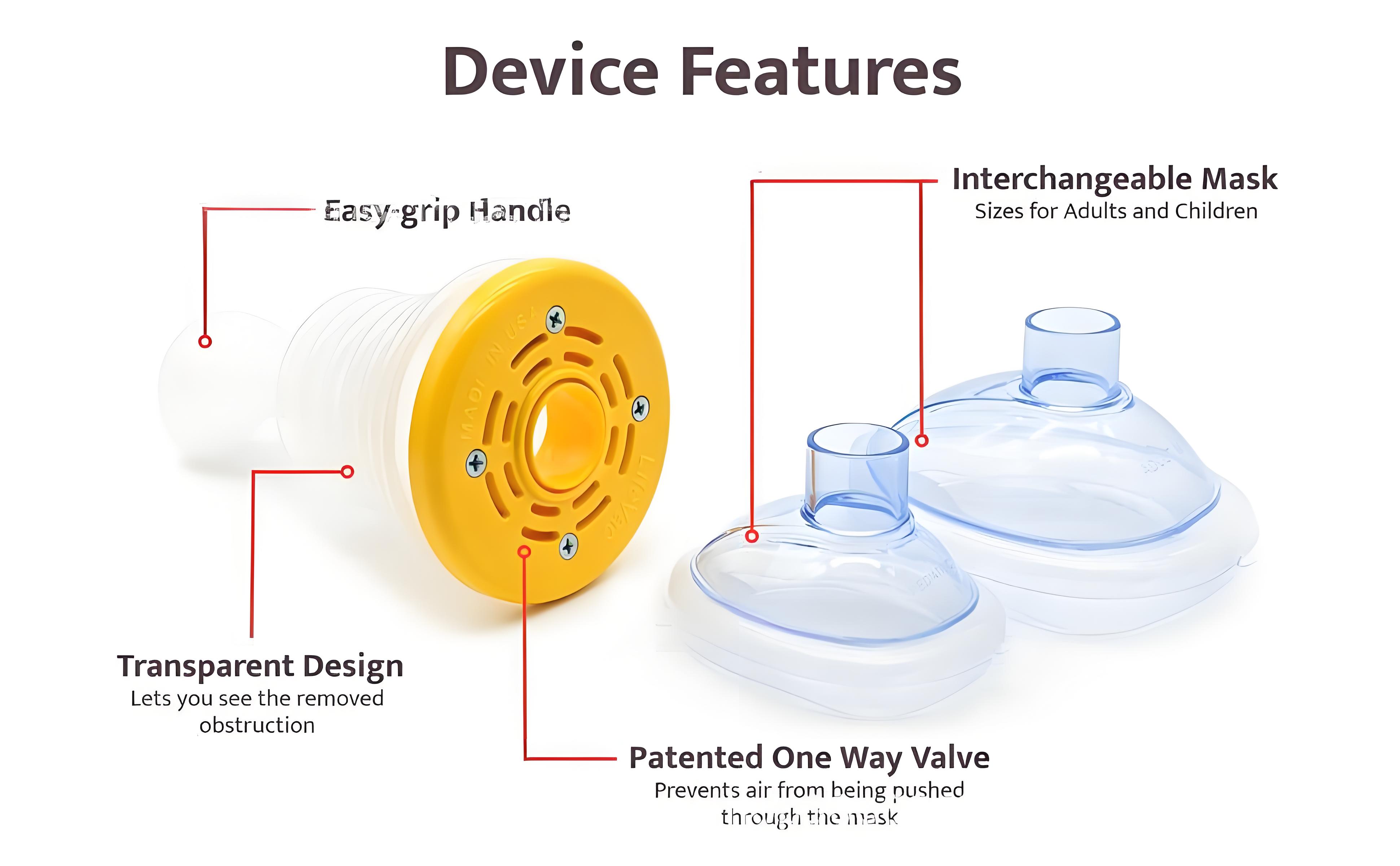 Lifevac Heimlich Kit USA อุปกรณ์ช่วยเหลือการสําลัก CPR แบบพกพา สําหรับ ...