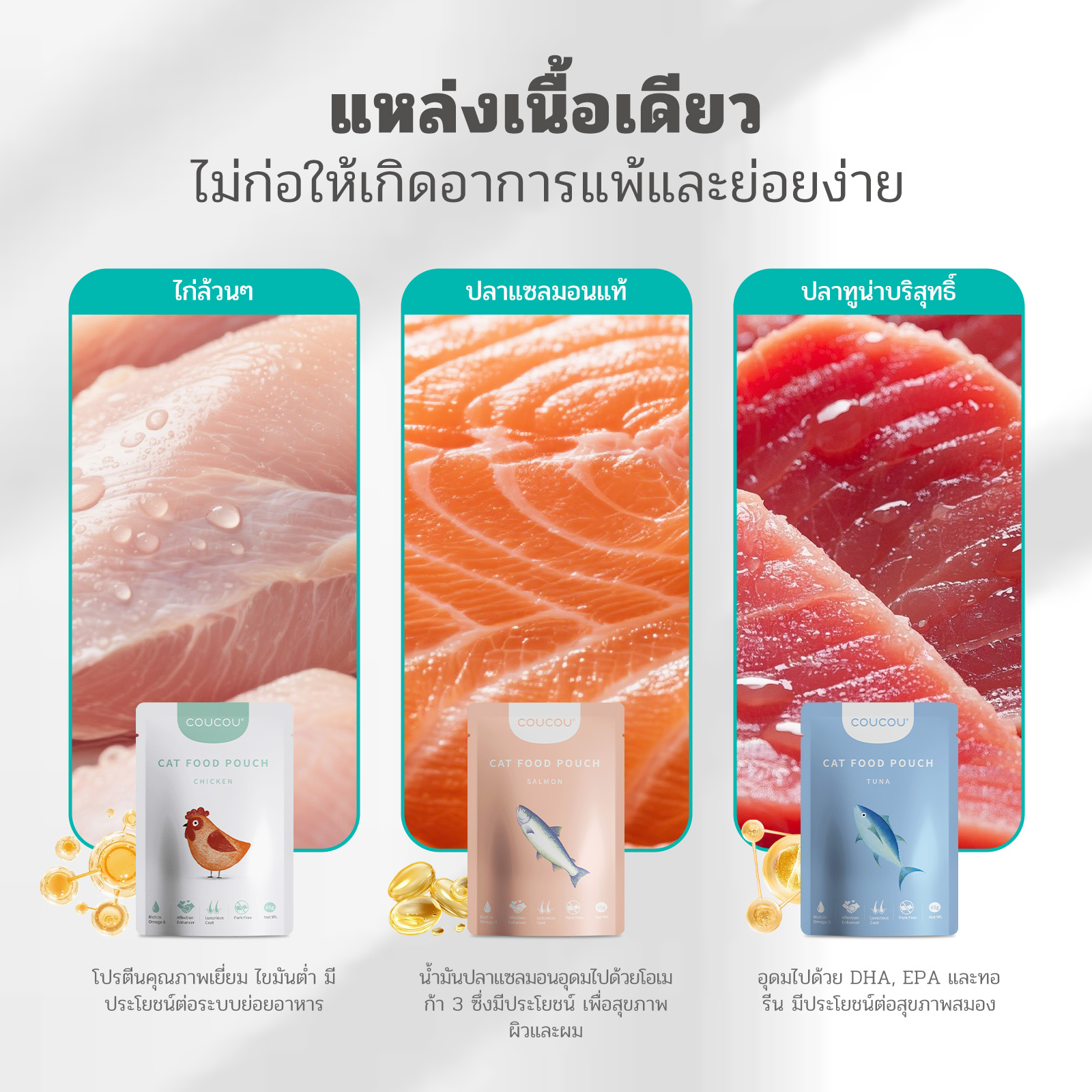 Coucou 85 กรัม*12 อาหารเปียกแมว สุขภาพดี | Shopee Thailand