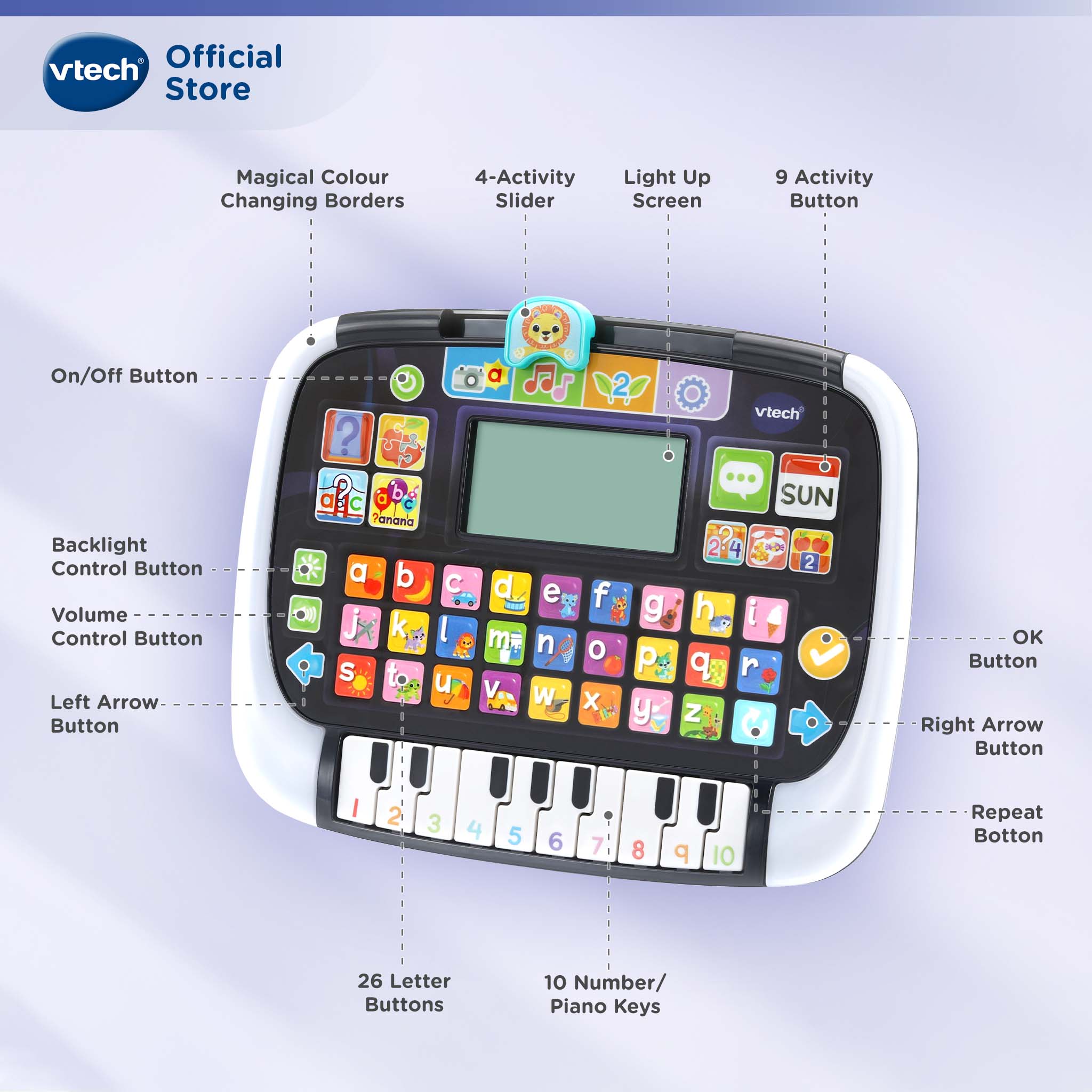 VTech Little Apps Light Up Tablet Kids Toys 2-5 Years Boys Girls,โต๊ะ ...