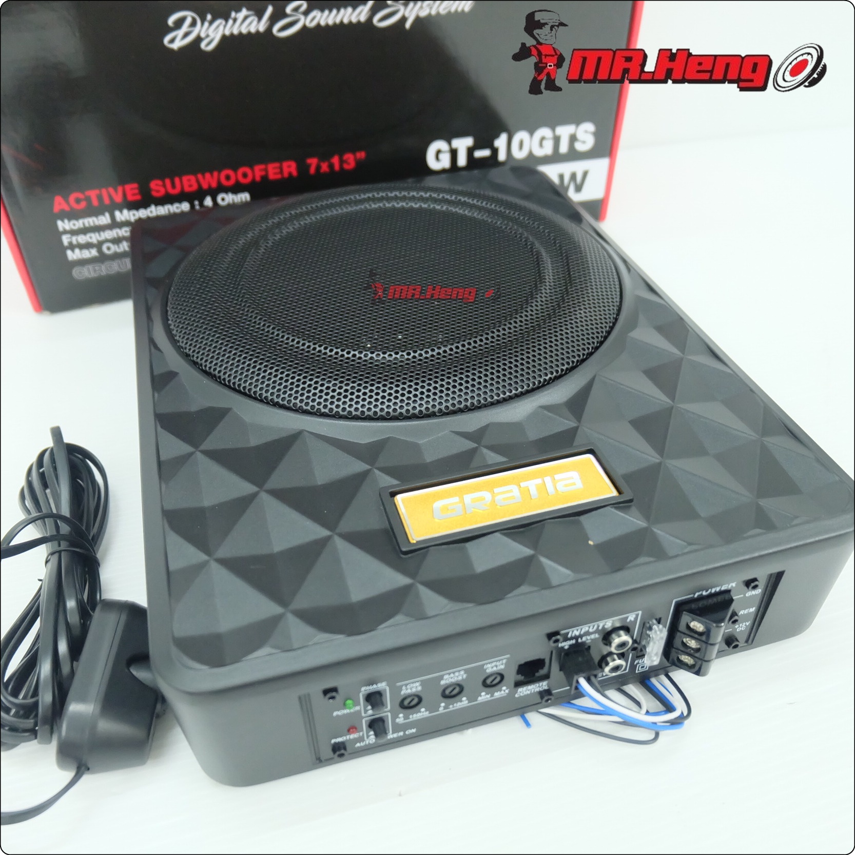 ซับบ็อกซ์ 10 นิ้ว Gratia GT-10GTS บส 10นิ้ว 3000w พาเวอแอมในตัว Bass Box SUBBOX Subwoofers 10 ...