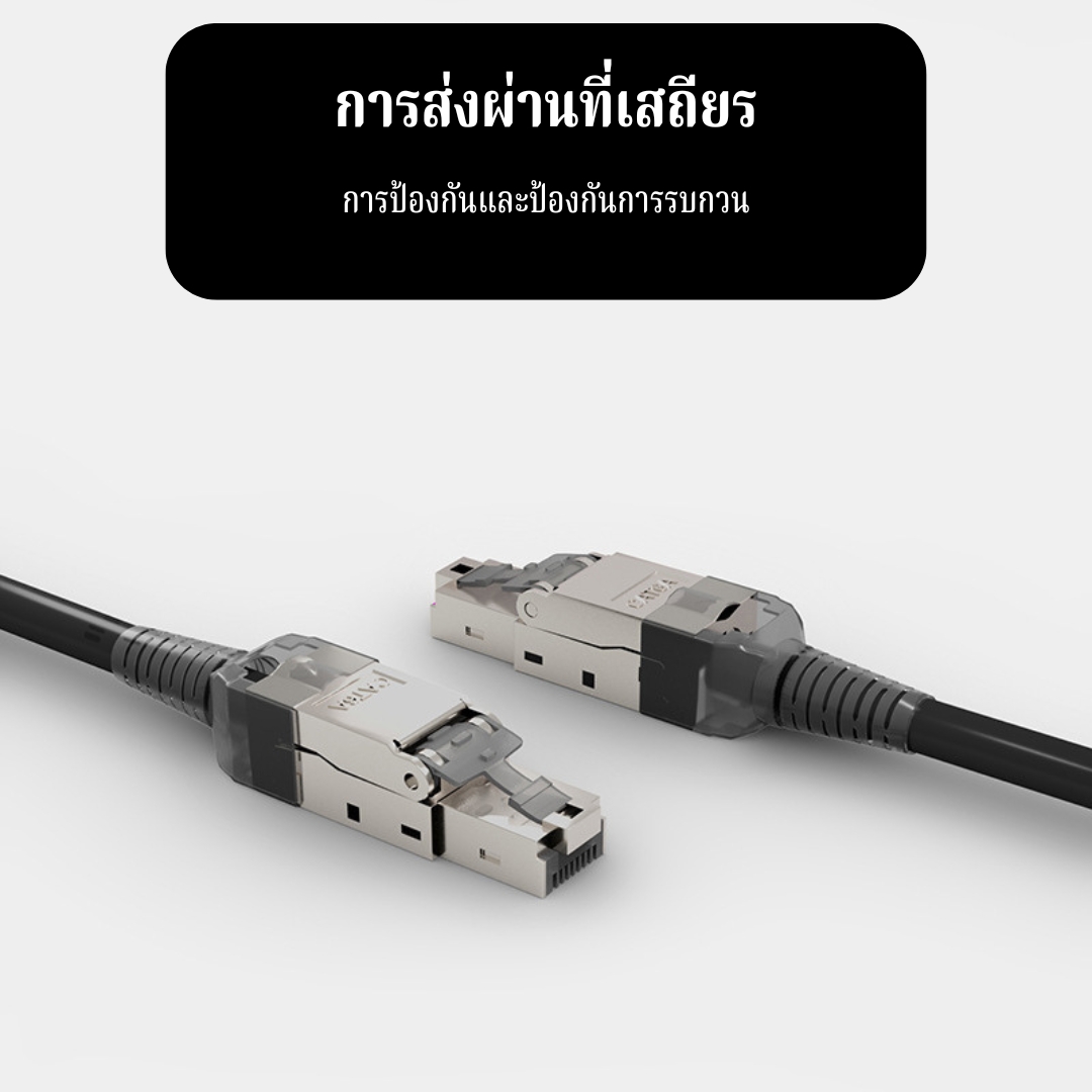 หัวแลน Cat6A Cat7 Cat8 หัวต่อ RJ45 ปลั๊กเชื่อมต่ออีเธอร์เน็ต รองรับ ...