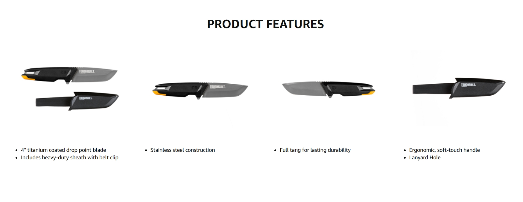 พร้อมส่งในไทย TOUGHBUILT รุ่น TB-H4S-40-TMK-2 มีด ขนาด 4 นิ้ว พร้อมฝัก ...