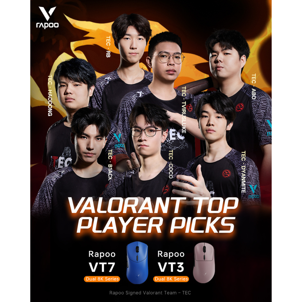 RAPOO VT7 Max Dual 8K Wired/Wireless Lightweigh Optical Gaming Mouse | Shopee Thailand