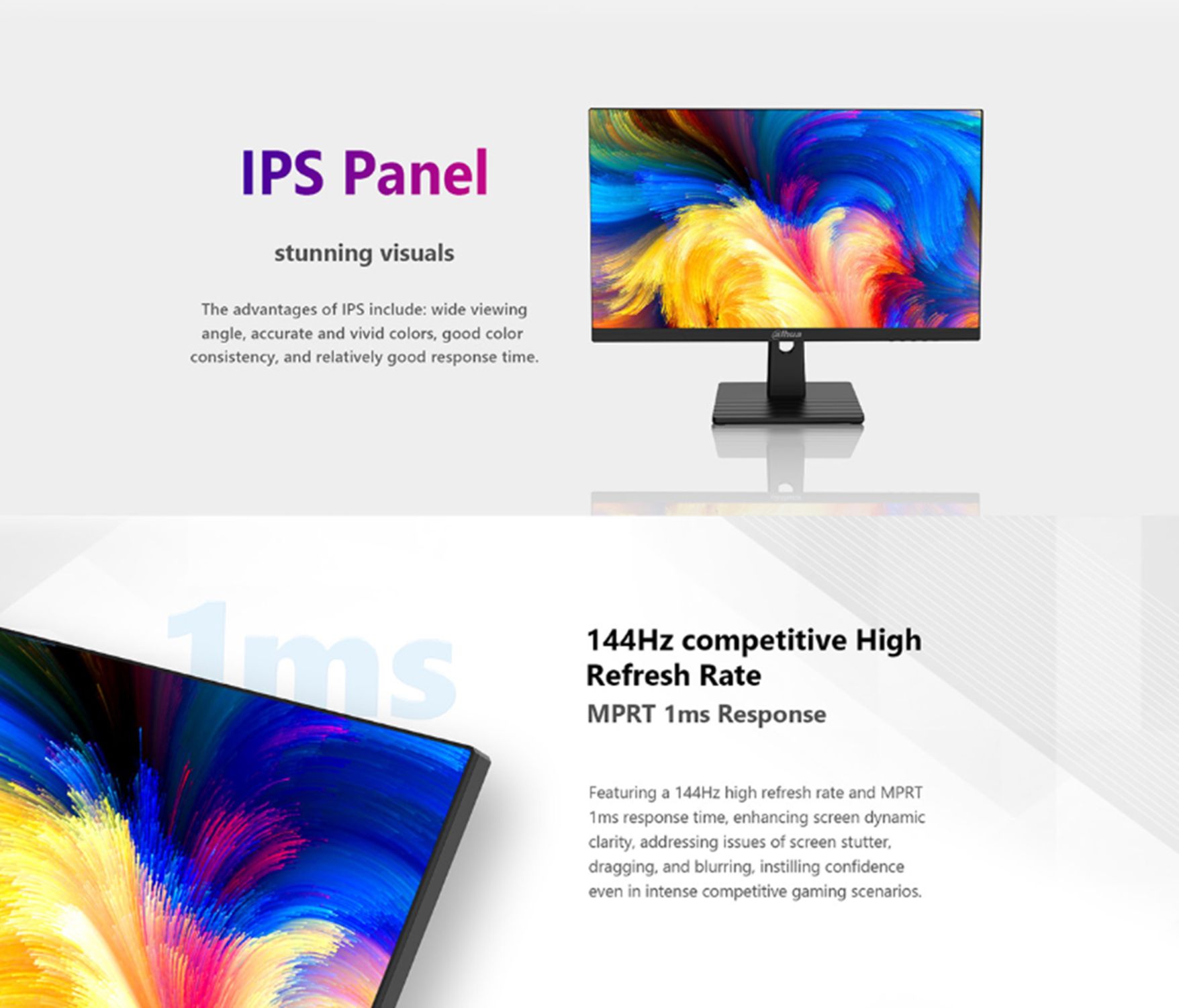 MONITOR (จอมอนิเตอร์) DAHUA LM25-B221B - 24.5 IPS FHD 144Hz (ของแท้ ...