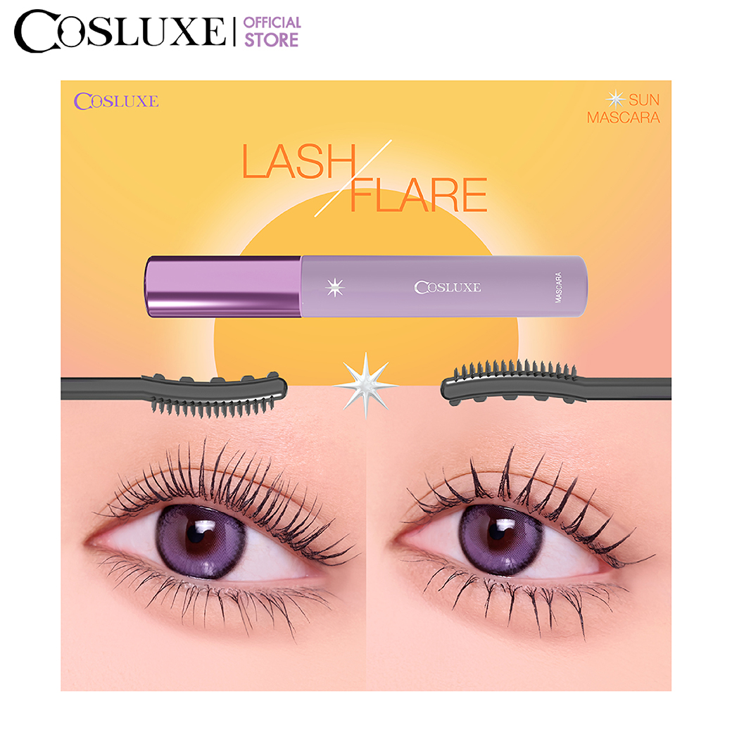 COSLUXE SUN LASH LIFT-UP MASCARA มาสคาร่า หัวแปรง 2 in 1 ดีไซน์พิเศษ ขน ...
