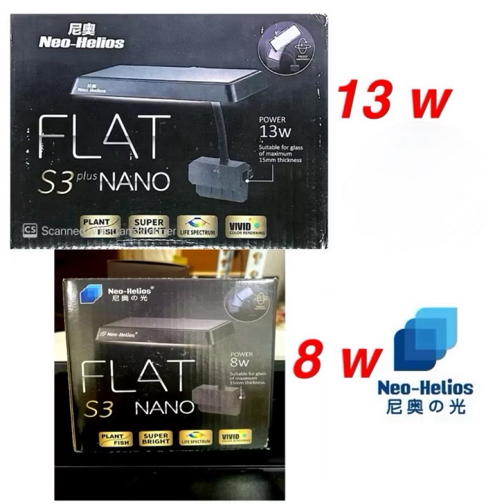 Neo-Helios Flat Nano ไฟไม้น้ำ ไฟเทรนนิ่งปลาS3 Pro, S3 Pro+, S3, S3 Plus ...