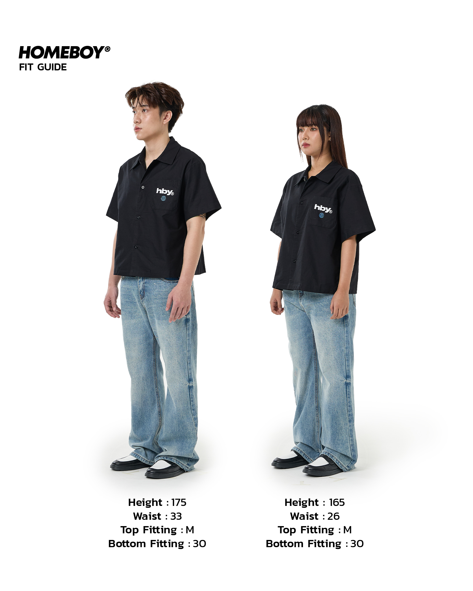 ️[ส่งเร็ว กทม. 1 วัน] ️HOMEBOY เสื้อเชิ้ตทรง crop รุ่น HB.STRIPS.BOY ...