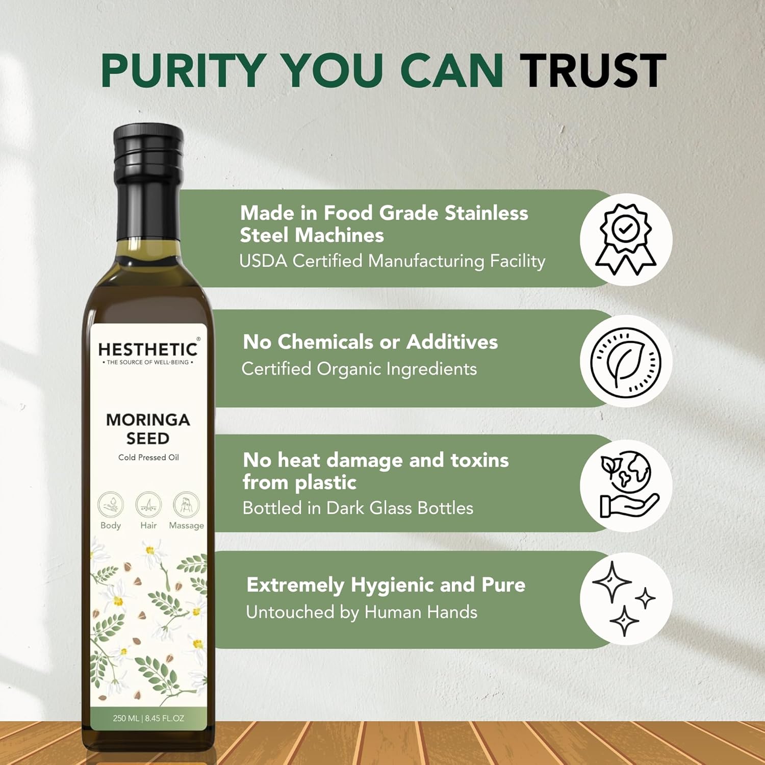 น้ำมันมะรุมสกัดเย็น ออร์แกนิค | Organic Cold Pressed Moringa Seed Oil ...