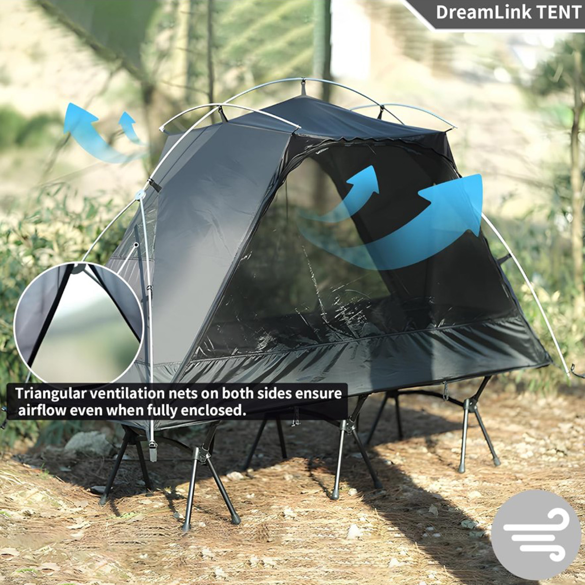 Tenplay Dream Link Cot 1 Person Tent เต๊นท์กันน้ำ กันฝน สามารถต่อติดกัน ...