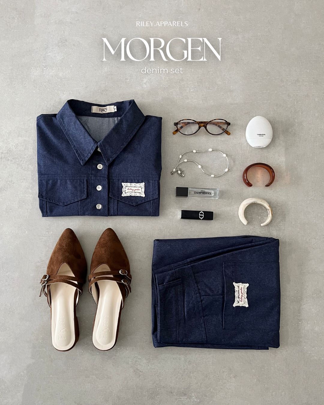 Riley.apparels - Morgen denim crop shirt 9134 (ได้เฉพาะเสื้อ) | Shopee ...