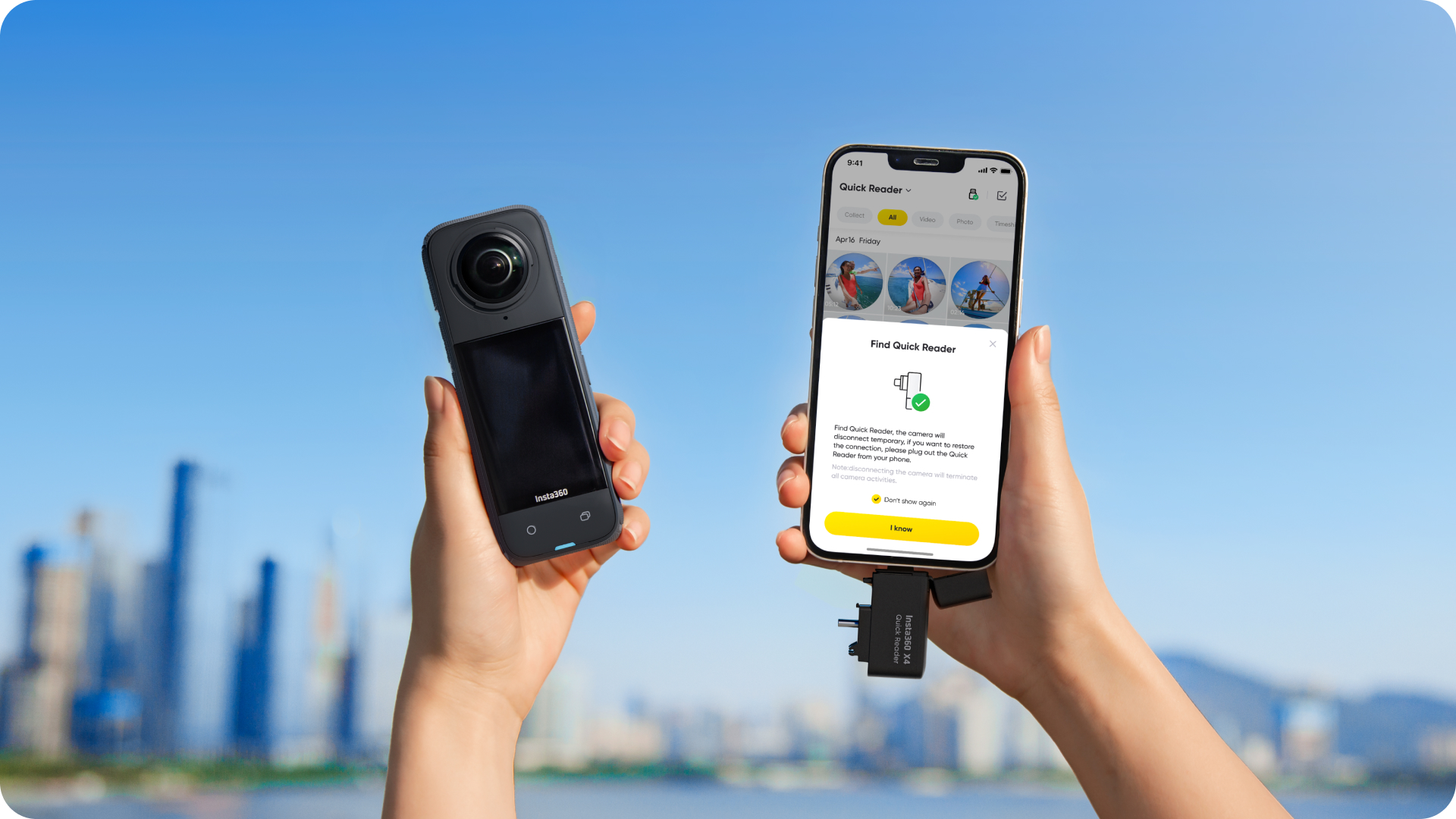 Insta360 X4 Quick Reader ตัวอ่านการ์ดโอนถ่ายไฟล์รูปภาพ รองรับทั้ง iOS ...