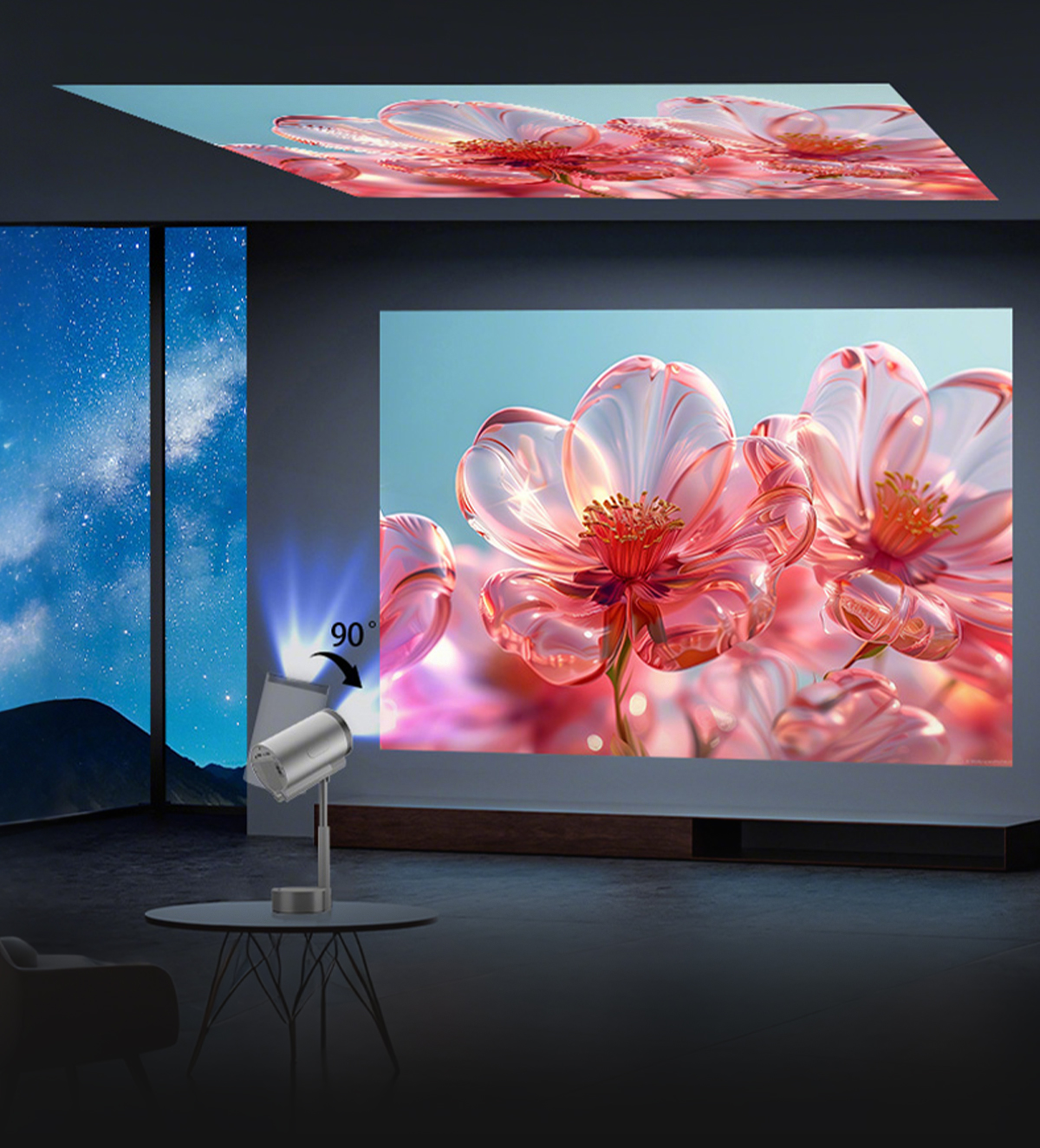 FUNFOOX MIURA-Ultra Mini Projector รองรับ 4K Native 1080P 200ANSI WiFi6 ...