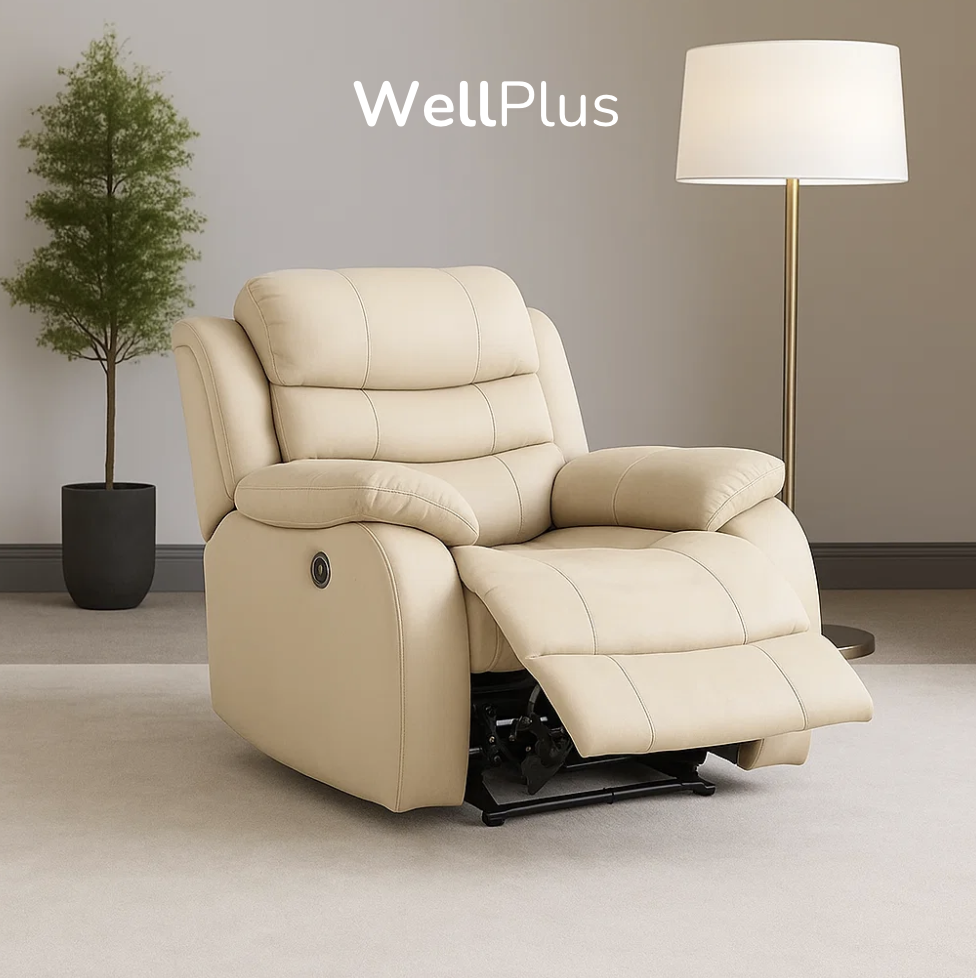 Wellplus โซฟาปรับเอน แข็งแรง ทนทาน นุ่มสบาย เหมาะกับการนั่งพักผ่อน Recliner หุ้มหนังPVCกันน้ำ ...