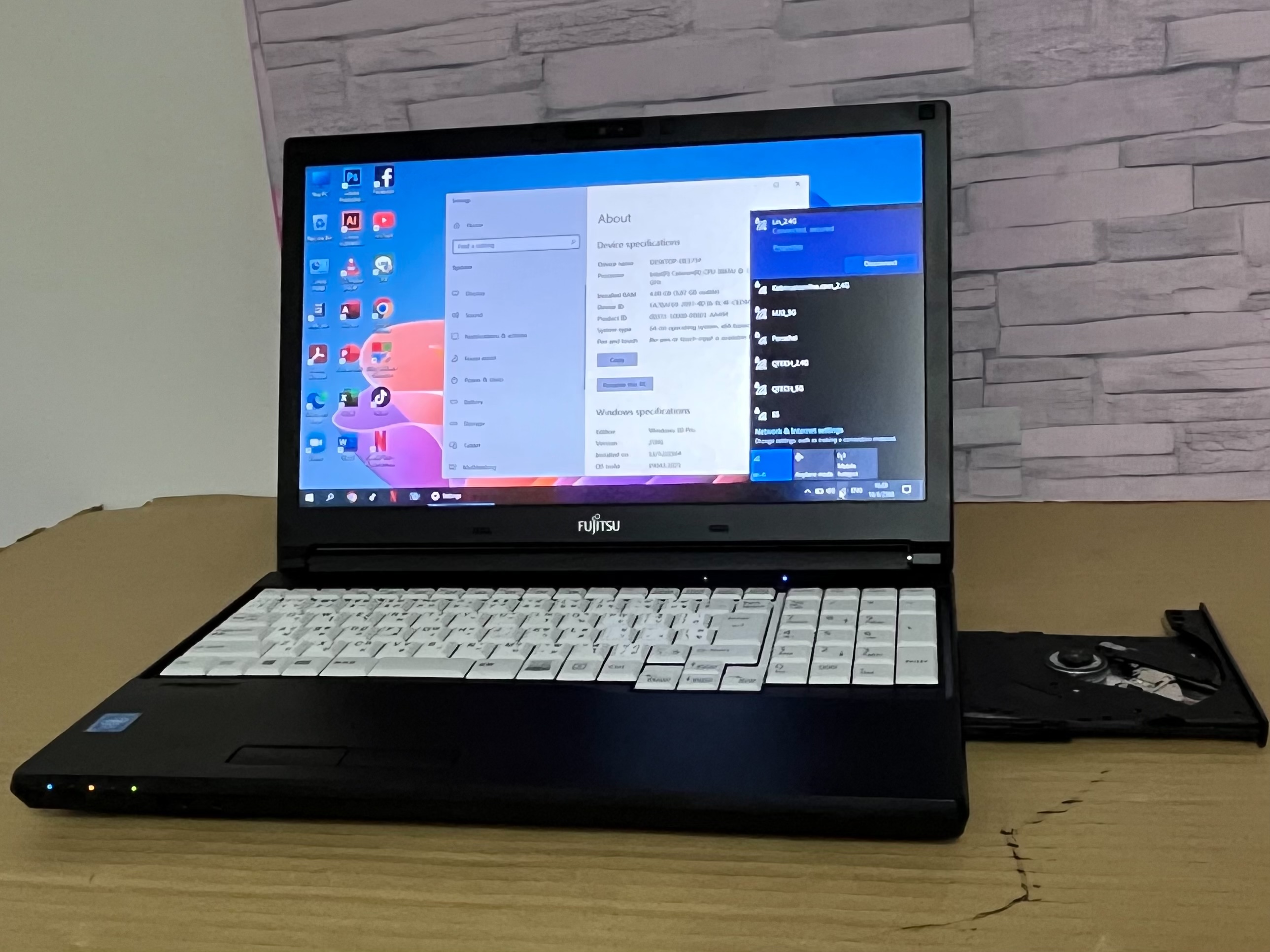 Fujitsu A577/S 15.6นิ้ว Intel Core 3865U1.80GHz RAM4GB HDD 500GB พร้อม ...