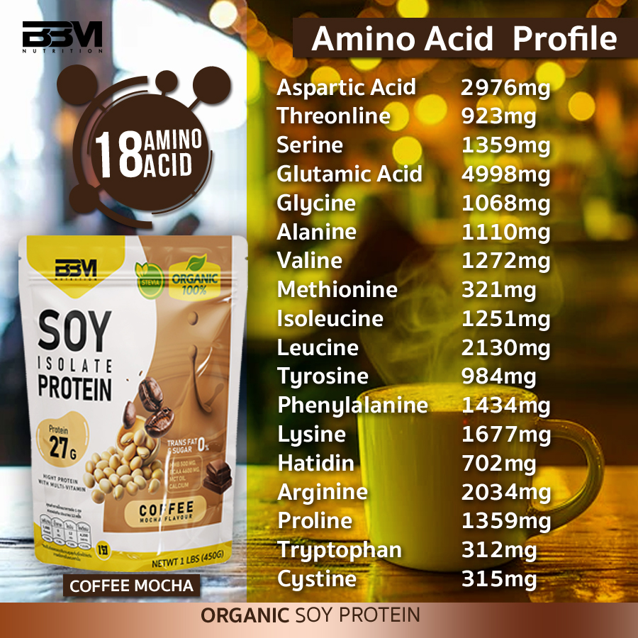 BBM SOY ISOLATE โปรตีน 27g เพิ่มกล้าม มัลติวิตามิน, HMB, BCAA, รส ...
