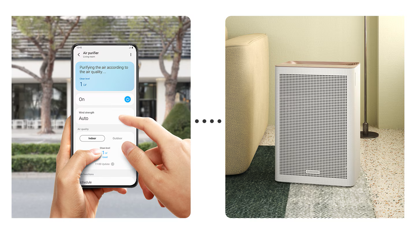 SAMSUNG เครื่องฟอกอากาศ รุ่น AX32BG3100GBST (41 ตร.ม., สีเบจ) | Shopee ...