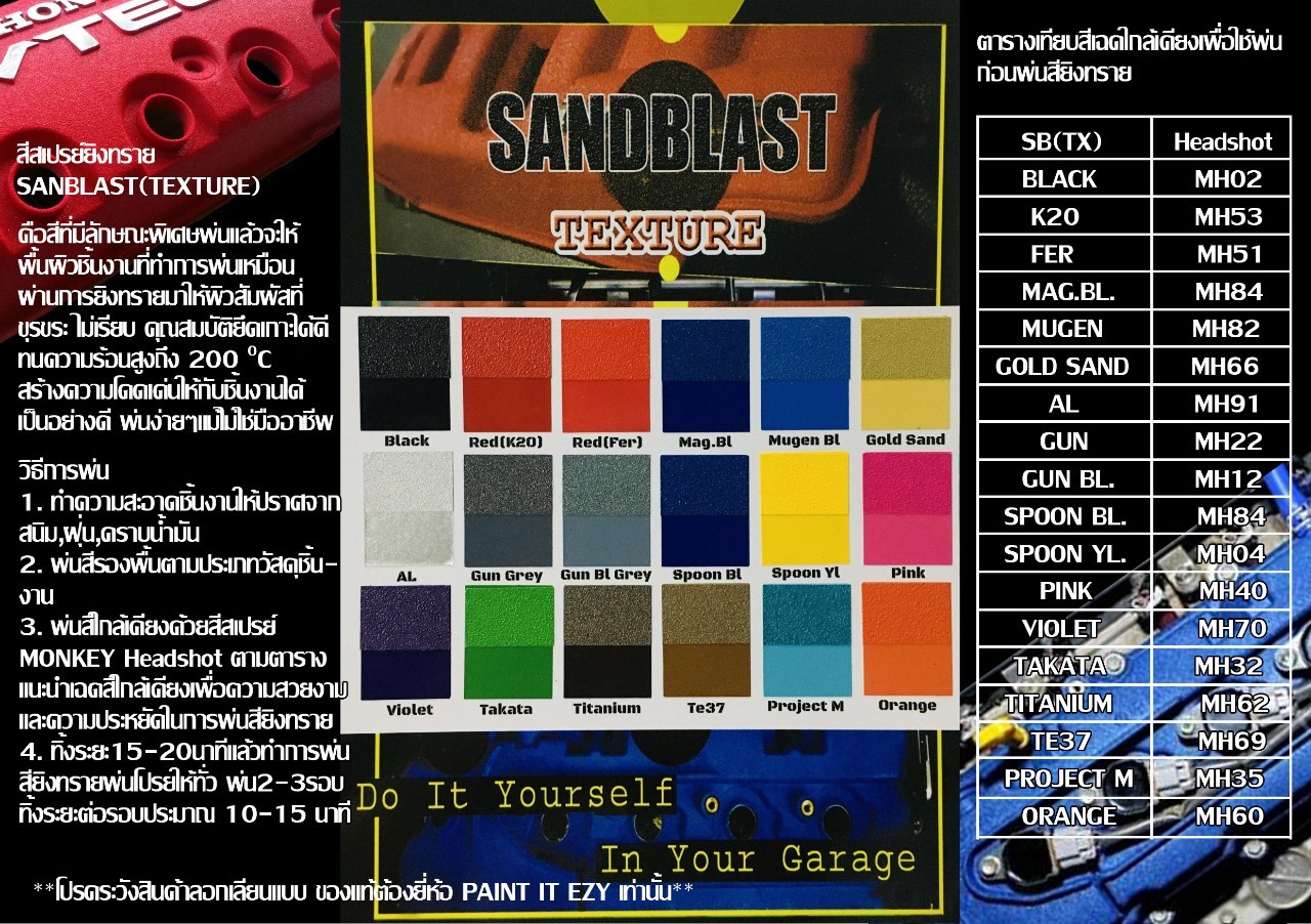 สีสเปรย์ยิงทราย SANDBLAST TEXTURE | Shopee Thailand