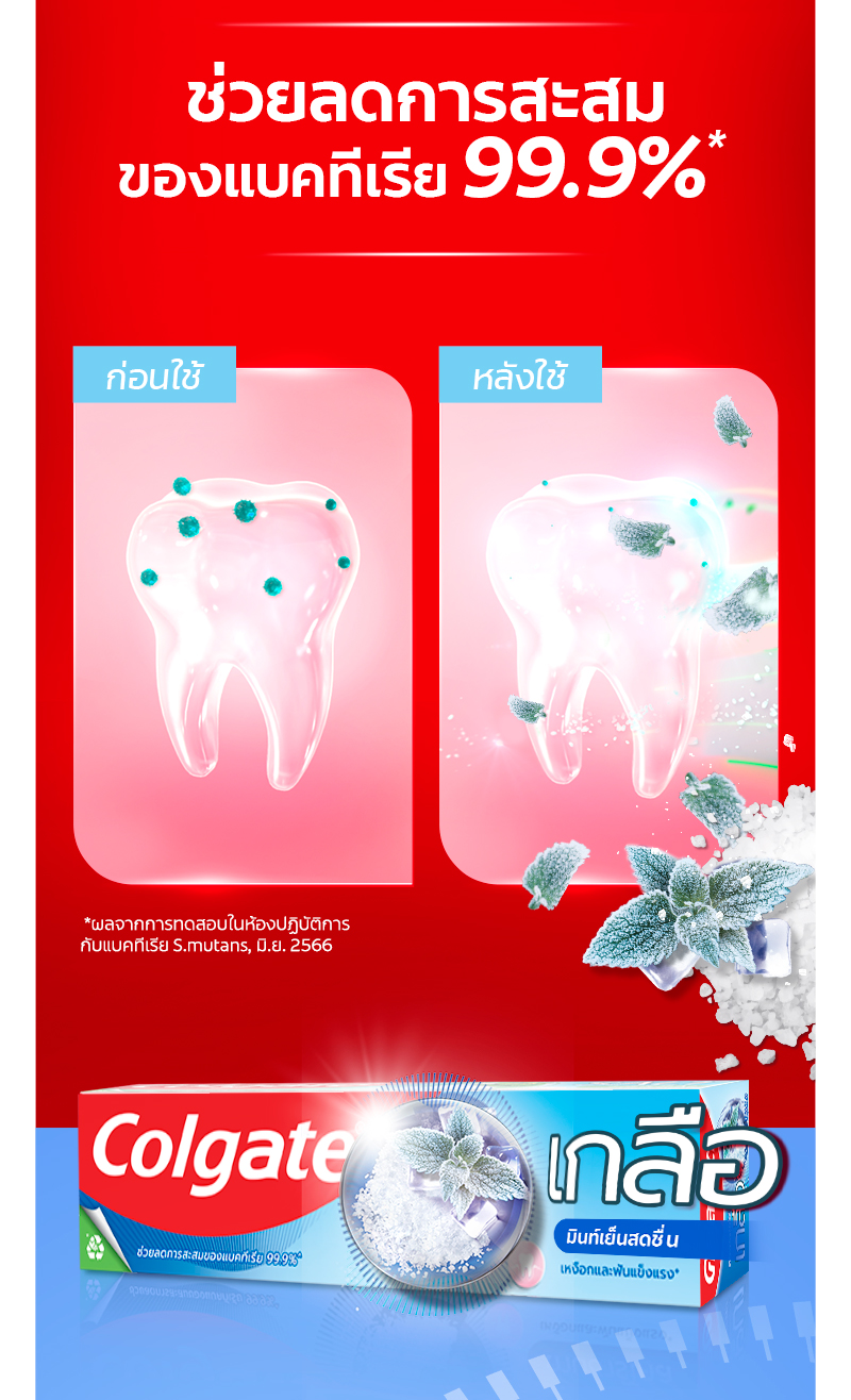 ยาสีฟัน คอลเกต เกลือ มิ้นท์เย็นสดชื่น 150g รวม 3 หลอด Colgate Salt ...