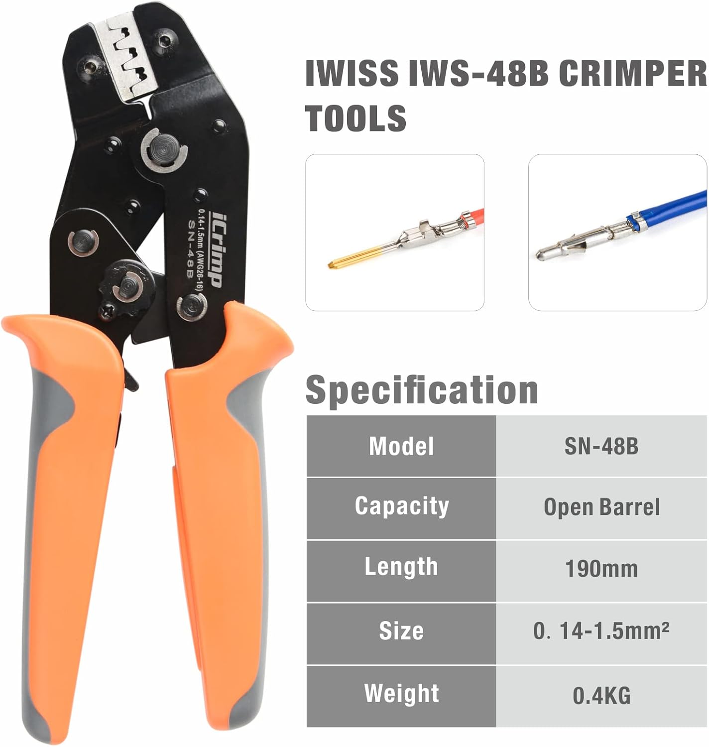 คีมย้ำหางปลา IWISS SN-01BM SN-03BM SN-28B SN-48B สินค้าอยู่ไทยพร้อมส่ง | Shopee Thailand