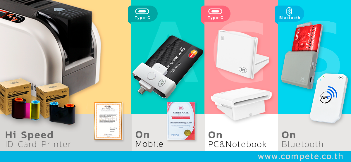 🏷️ACR3901U-S1 เครื่องอ่านบัตรสมาร์ทการ์ดไร้สายBluetooth รองรับ Authen ...