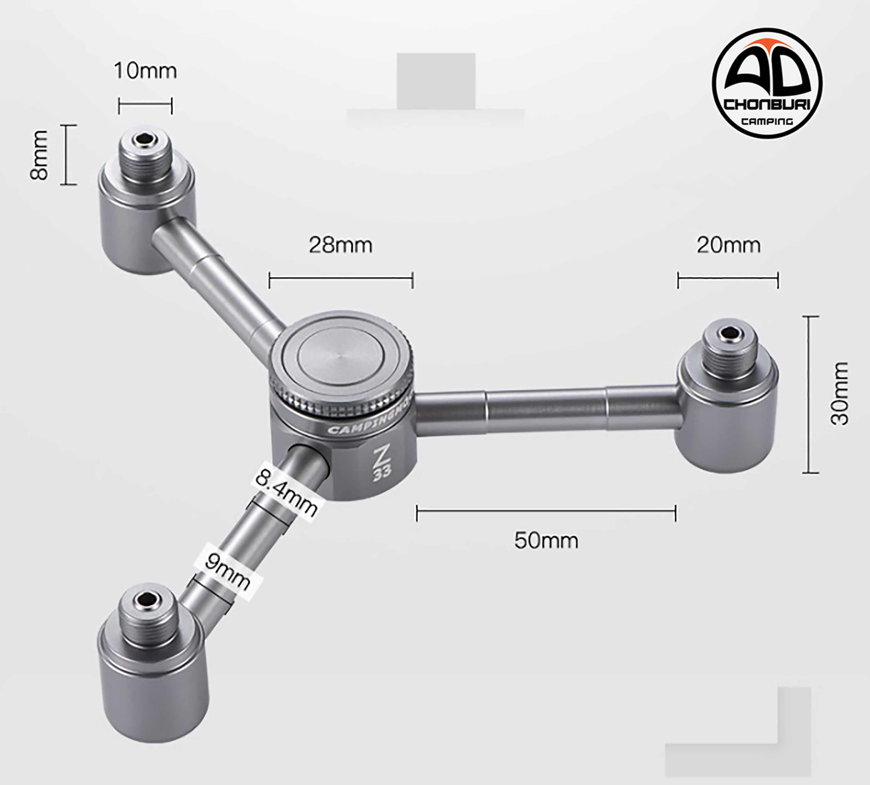 วาล์วต่อแก๊ส 3+1 ทาง GAS STATION T-4 CAMPINGMOON Z34 อลูมิเนียม แข็งแรง ...