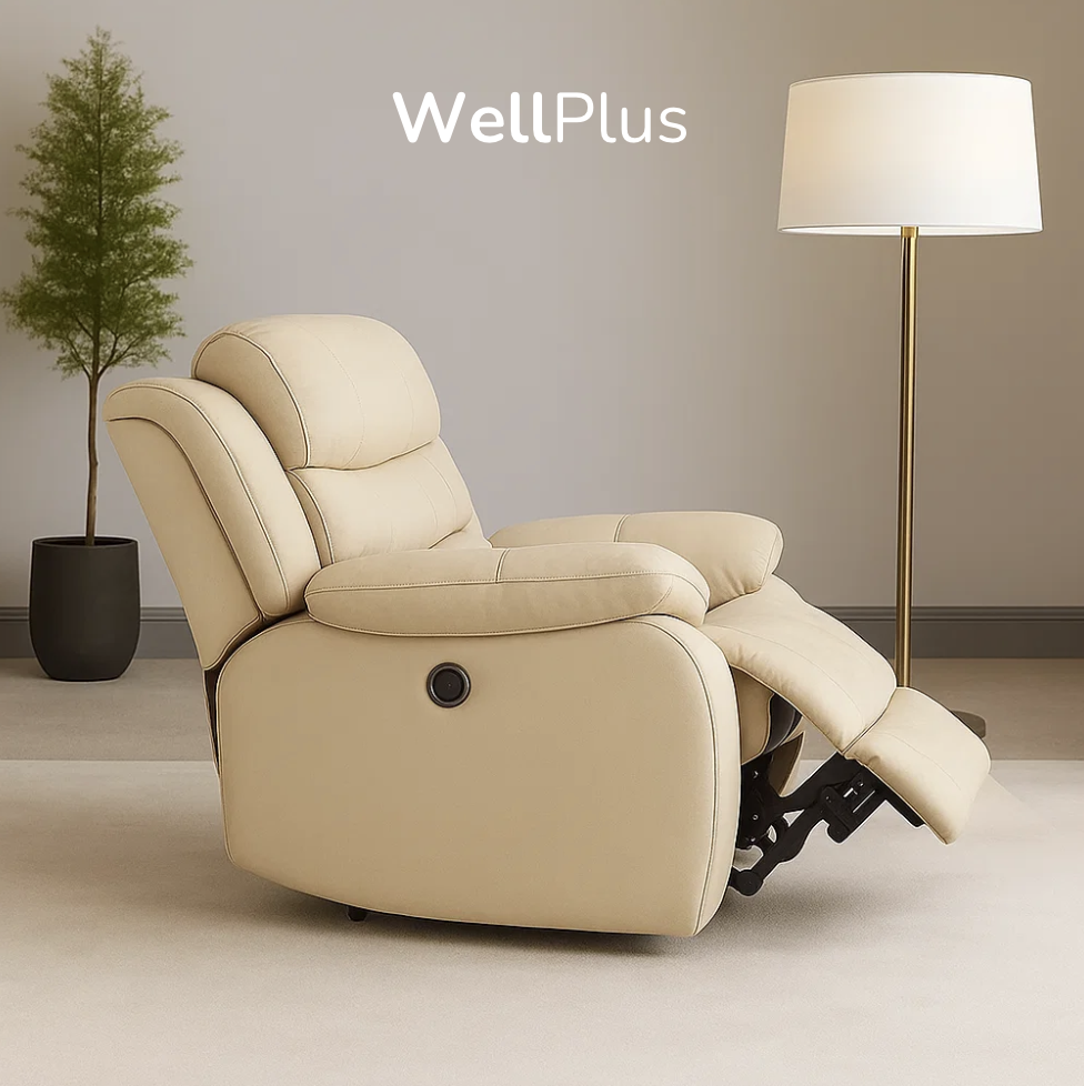 Wellplus โซฟาปรับเอน แข็งแรง ทนทาน นุ่มสบาย เหมาะกับการนั่งพักผ่อน Recliner หุ้มหนังPVCกันน้ำ ...