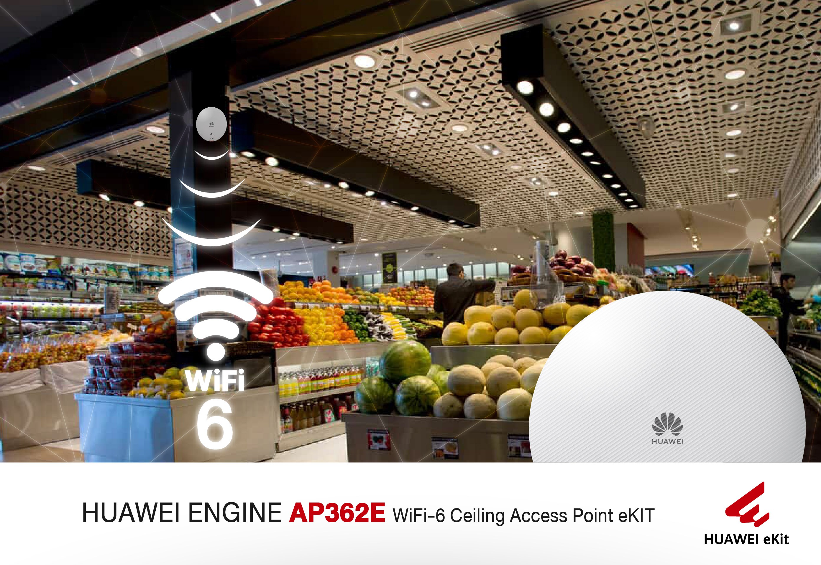 Huawei eKitEngine Wireless Access Point AX3000 Dual-Band Wi-Fi 6 รุ่น ...