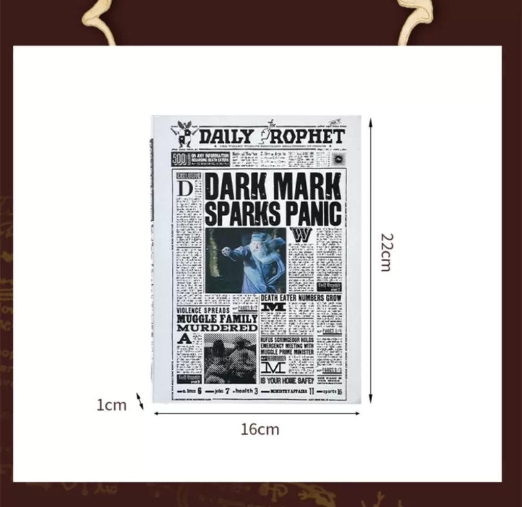 Harry Potter Daily Prophet Notebook 3D (ลิขสิทธิ์แท้) แฮร์รี่พอตเตอร์ ...