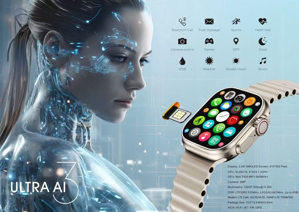 Ultra Ai 3 Smart Watch 5G สมาร์ทวอทซ์ รุ่นใหม่ หน้าจอ AMOLED 2.06 ...